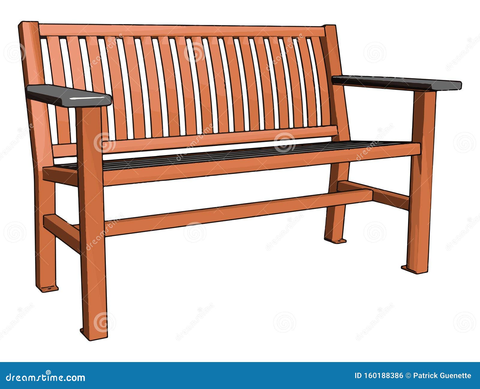 Brown Bench, Illustration, Vector Stock Vector - Illustration of ...