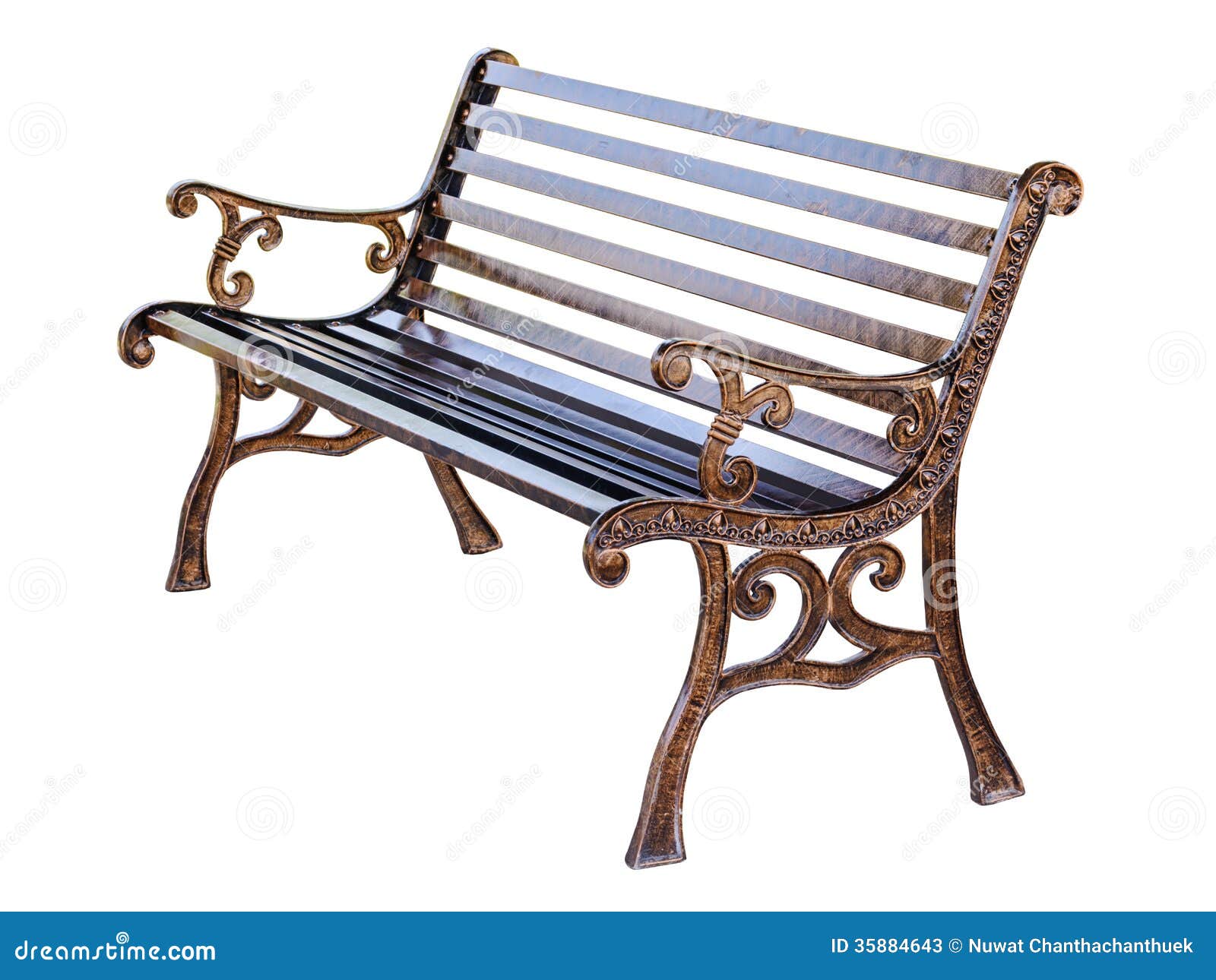 Brown Bench For Smoking Area At Hotel Balcony Royalty-Free Stock Image ...