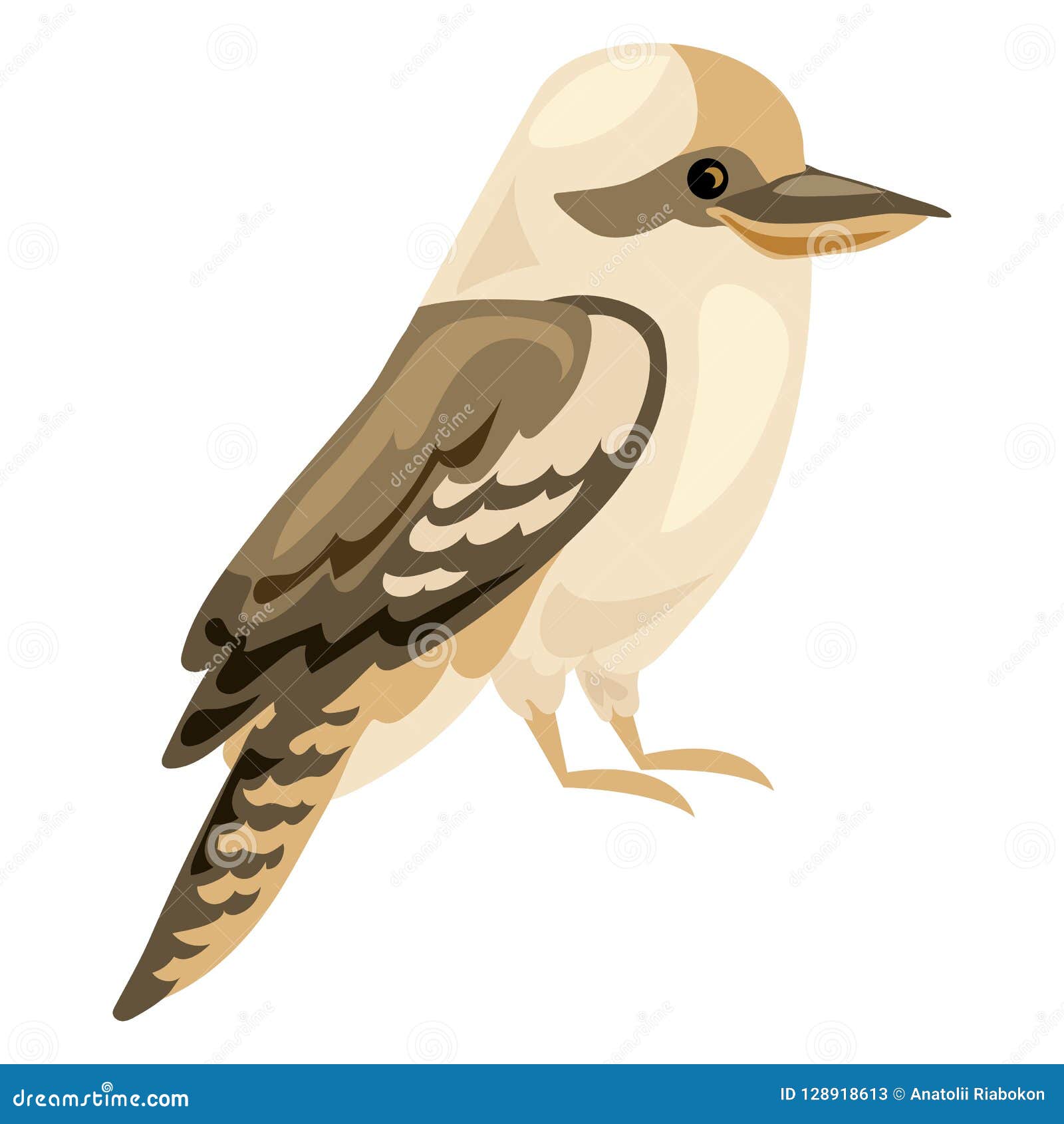 Brown Bird Icon, Cartoon Style Stock Vector - Illustration of female ...