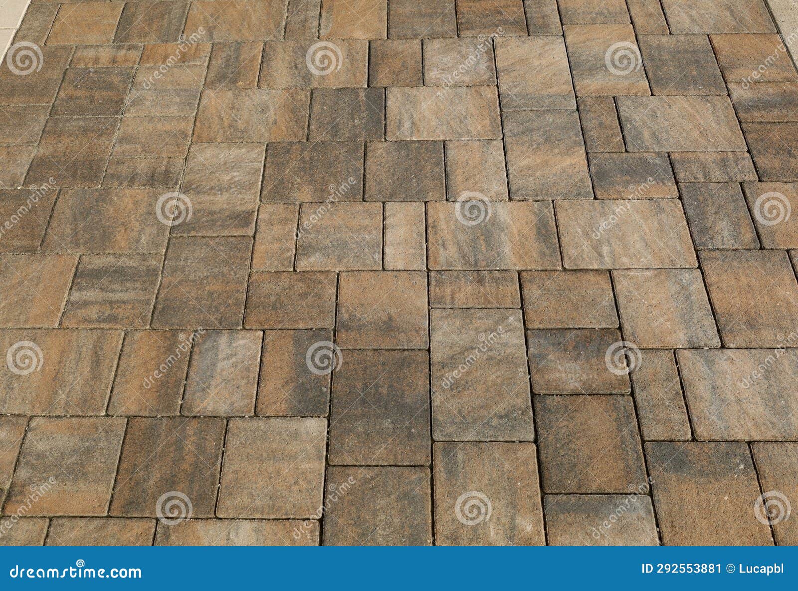 Brown and Black Interlocking Paver Blocks of Different Shapes. Stone ...