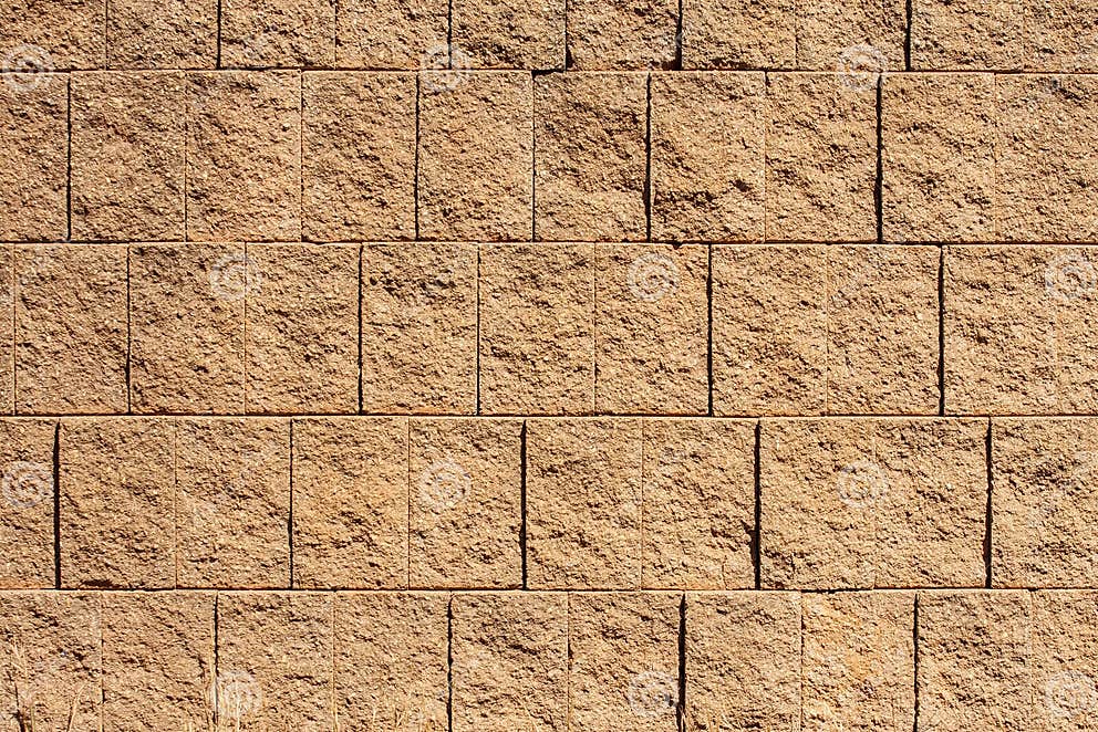 Brown Block Wall for Backgrounds or Textures Stock Photo - Image of ...