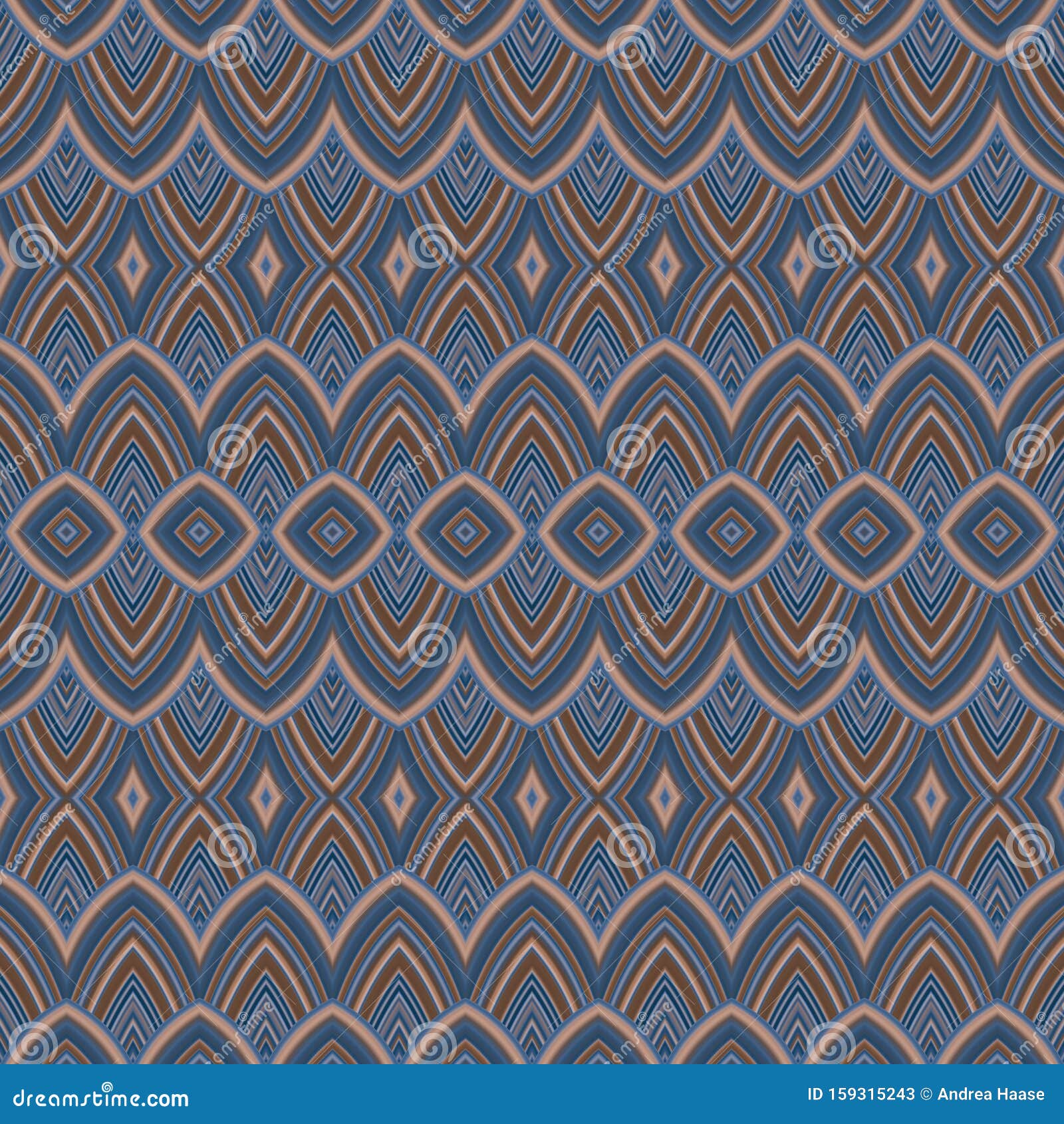 Brown Blue Seamless Repeating Pattern Stock Illustration - Illustration ...