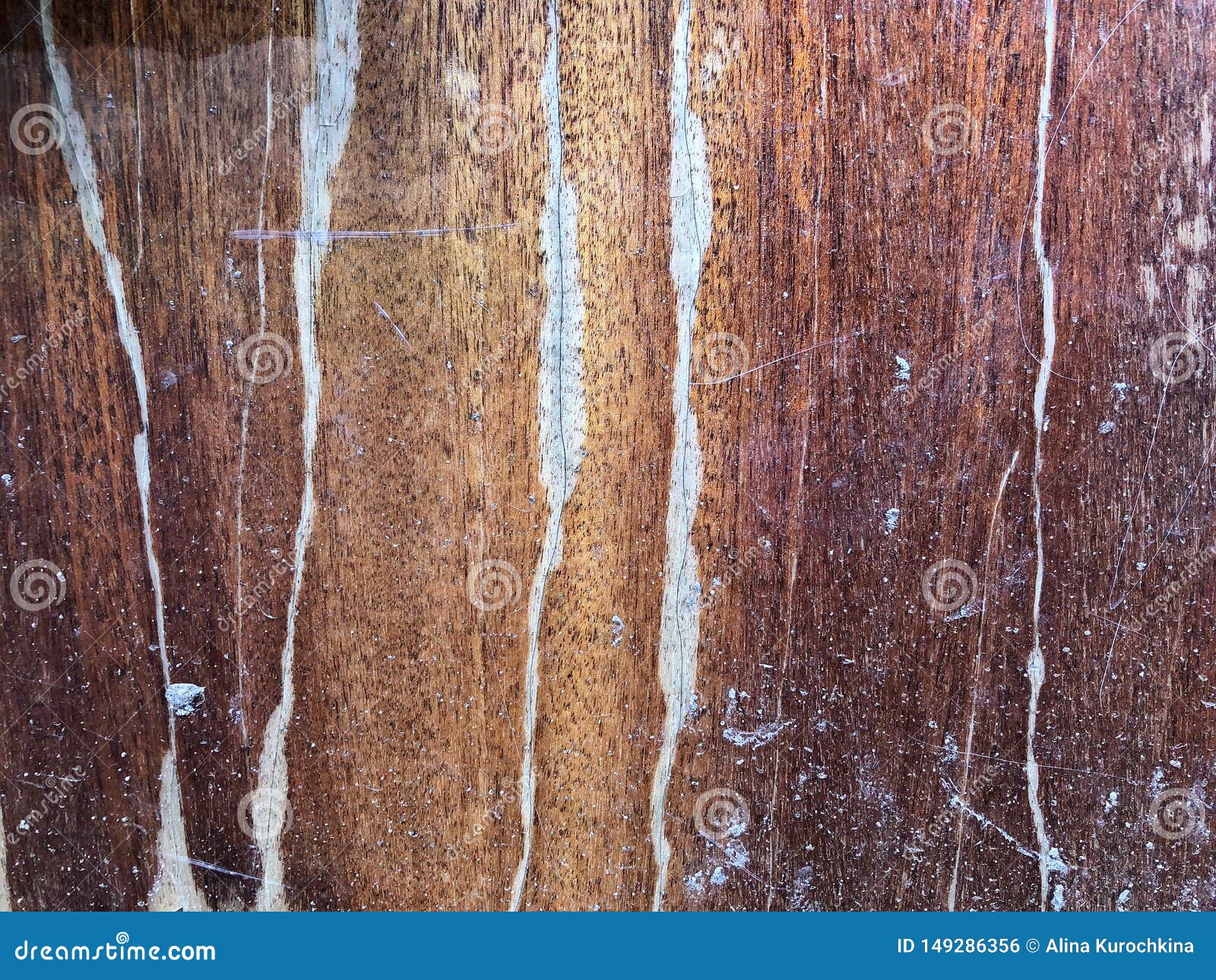 Brown Cracked Board Texture with White Cracks Stock Photo - Image of ...