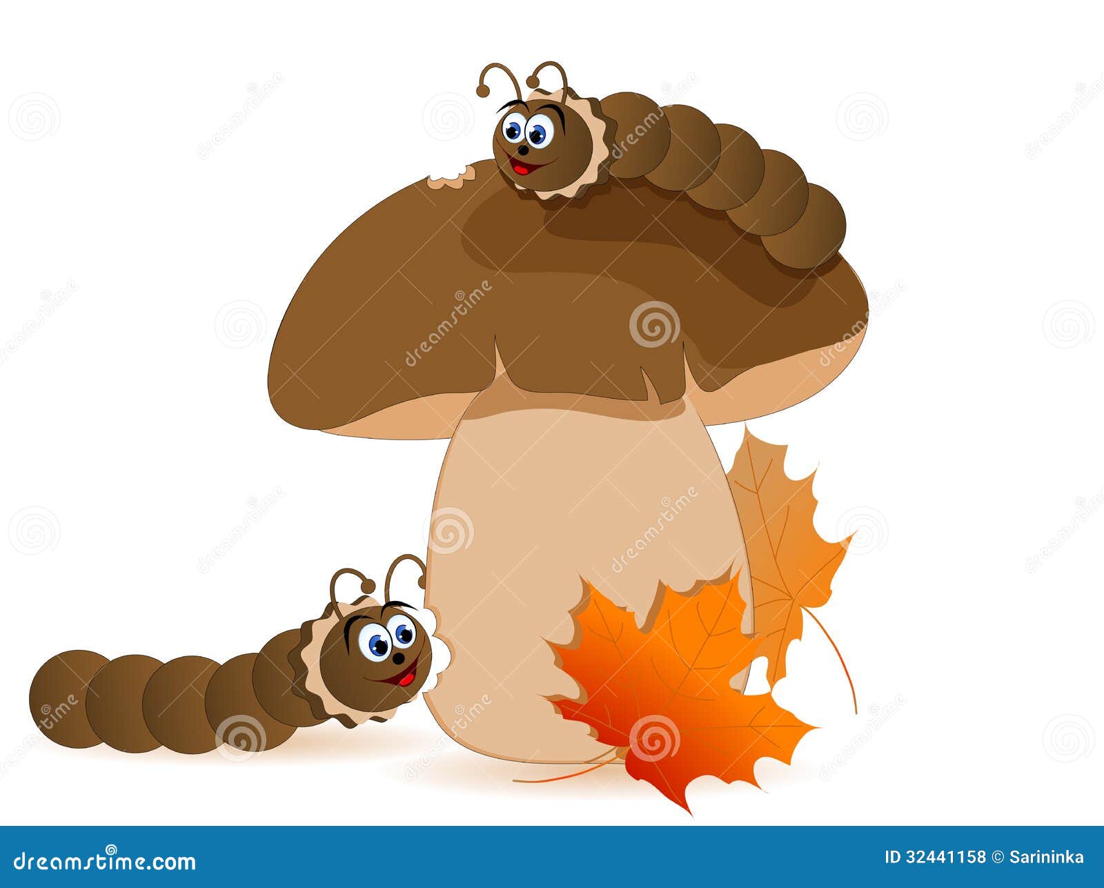 Brown boletus stock vector. Illustration of gnawed, design - 32441158