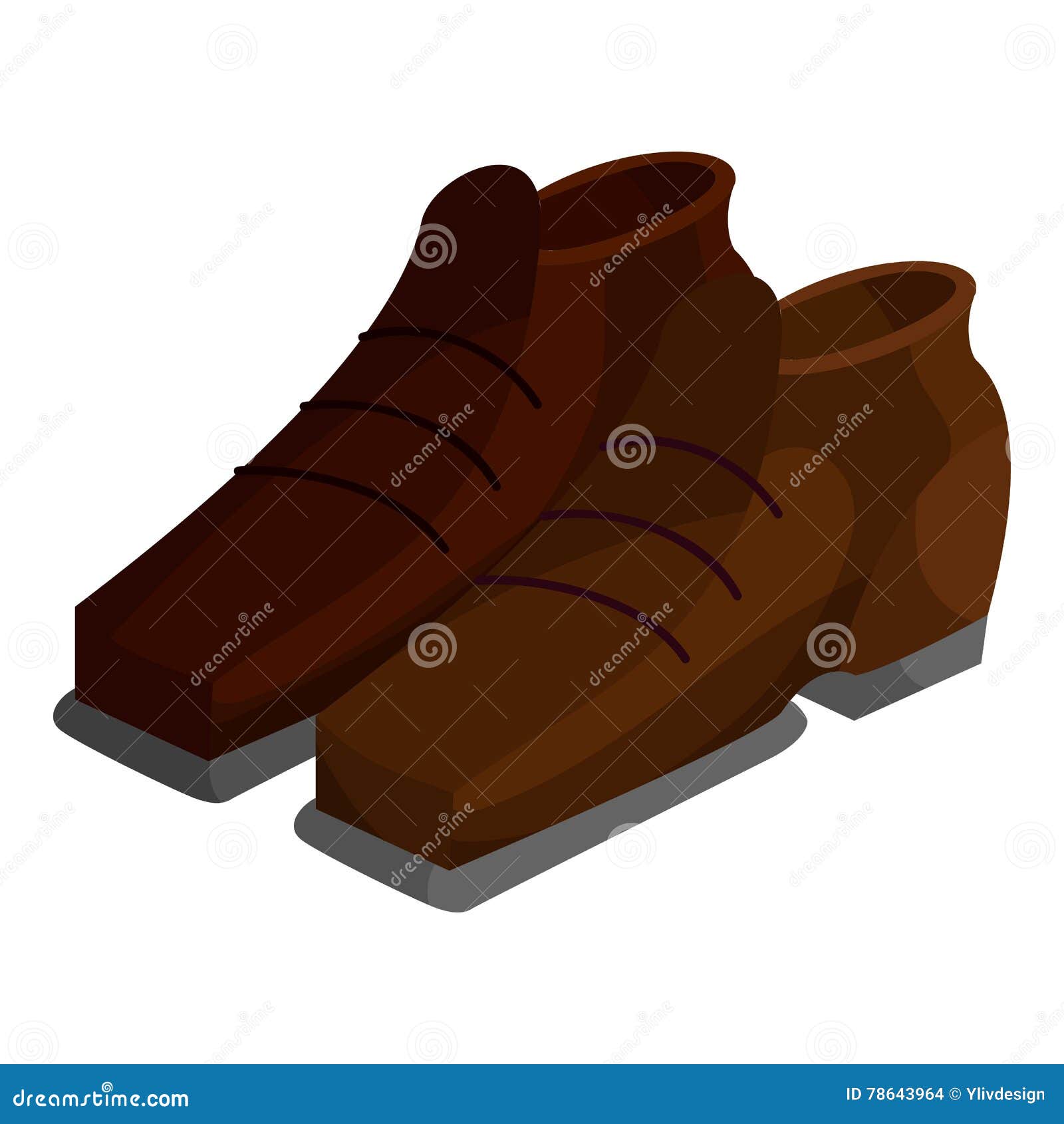 Brown Boots Icon, Cartoon Style Stock Vector - Illustration of fashion ...