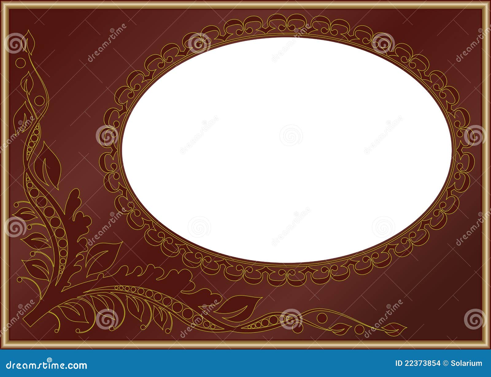 Brown border stock vector. Illustration of space, leaf - 22373854