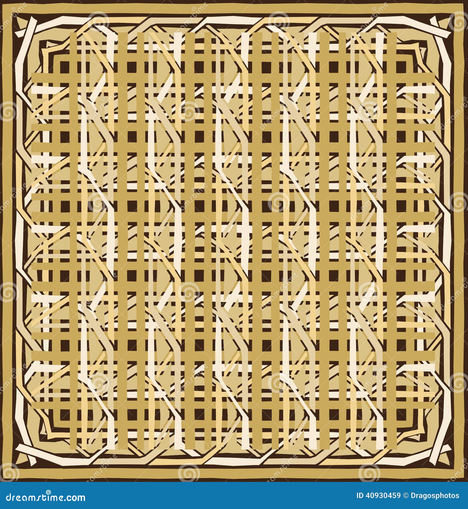 Brown Border Frame Knitting Pattern Stock Illustration - Illustration ...