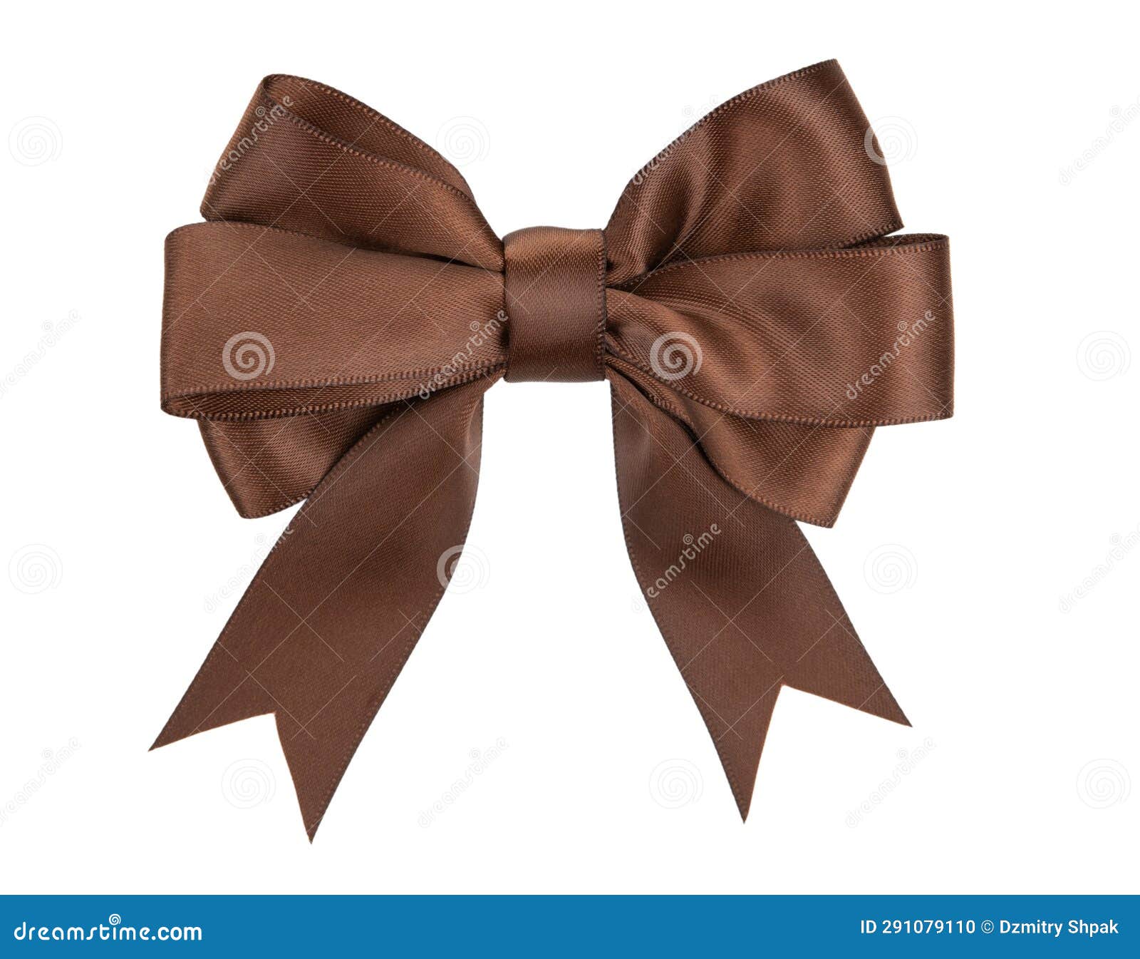 Brown Bow Isolated on a White Background Stock Photo - Image of ...