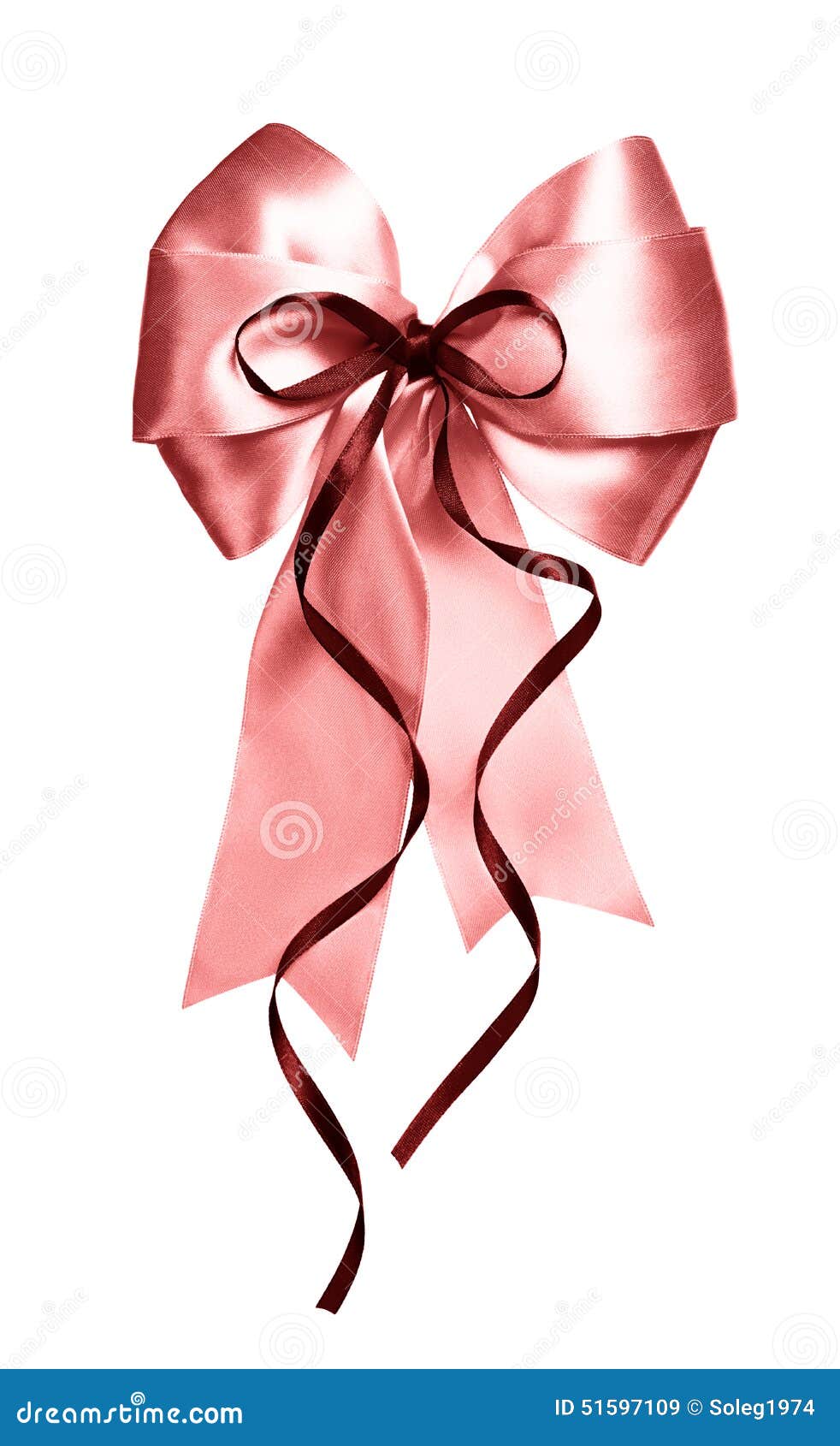 Brown bow made from silk stock image. Image of curl, ribbon - 51597109
