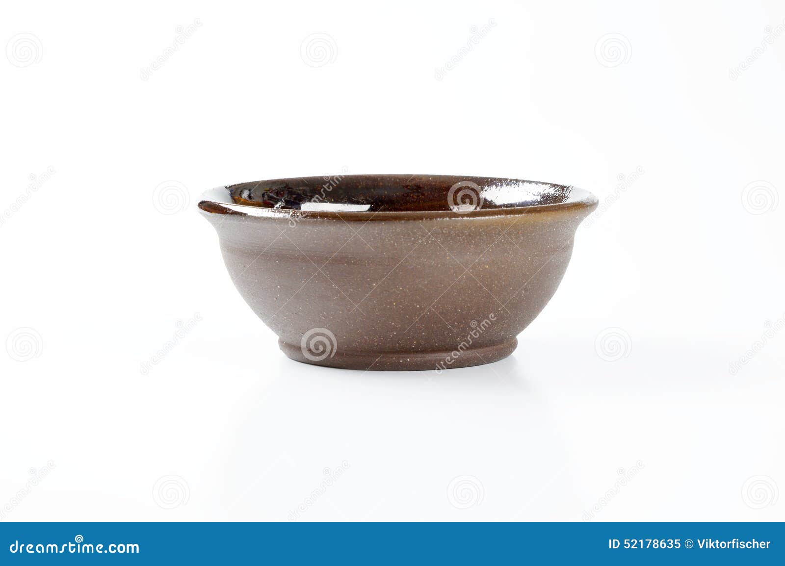 Brown bowl stock image. Image of single, bowl, kitchen - 52178635