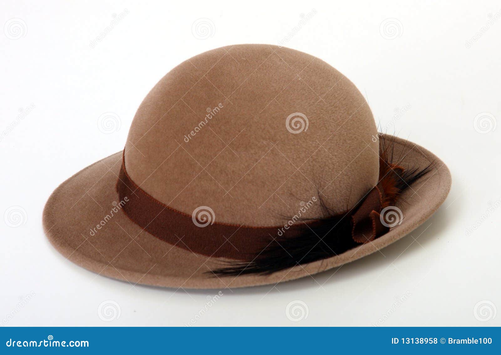 Brown Bowler/Derby hat stock photo. Image of traditional - 13138958