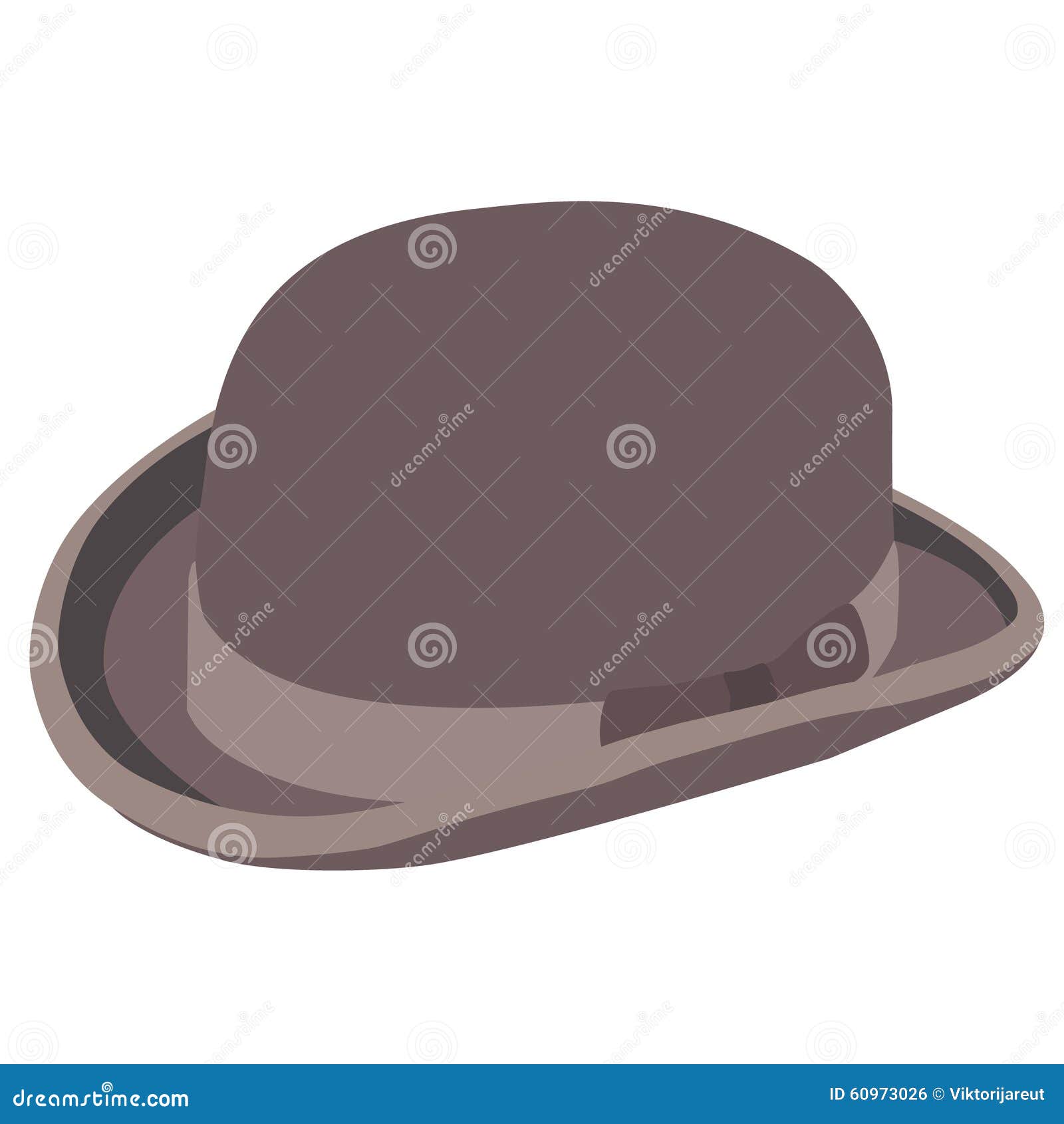 Brown bowler hat stock vector. Illustration of culture - 60973026