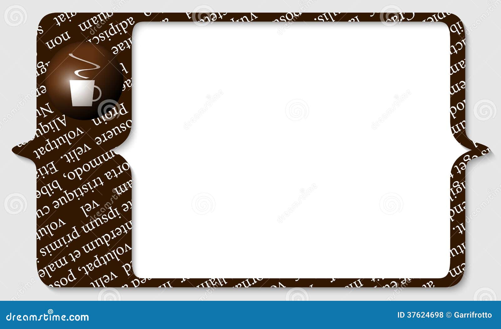 Brown box for any text stock vector. Illustration of round - 37624698