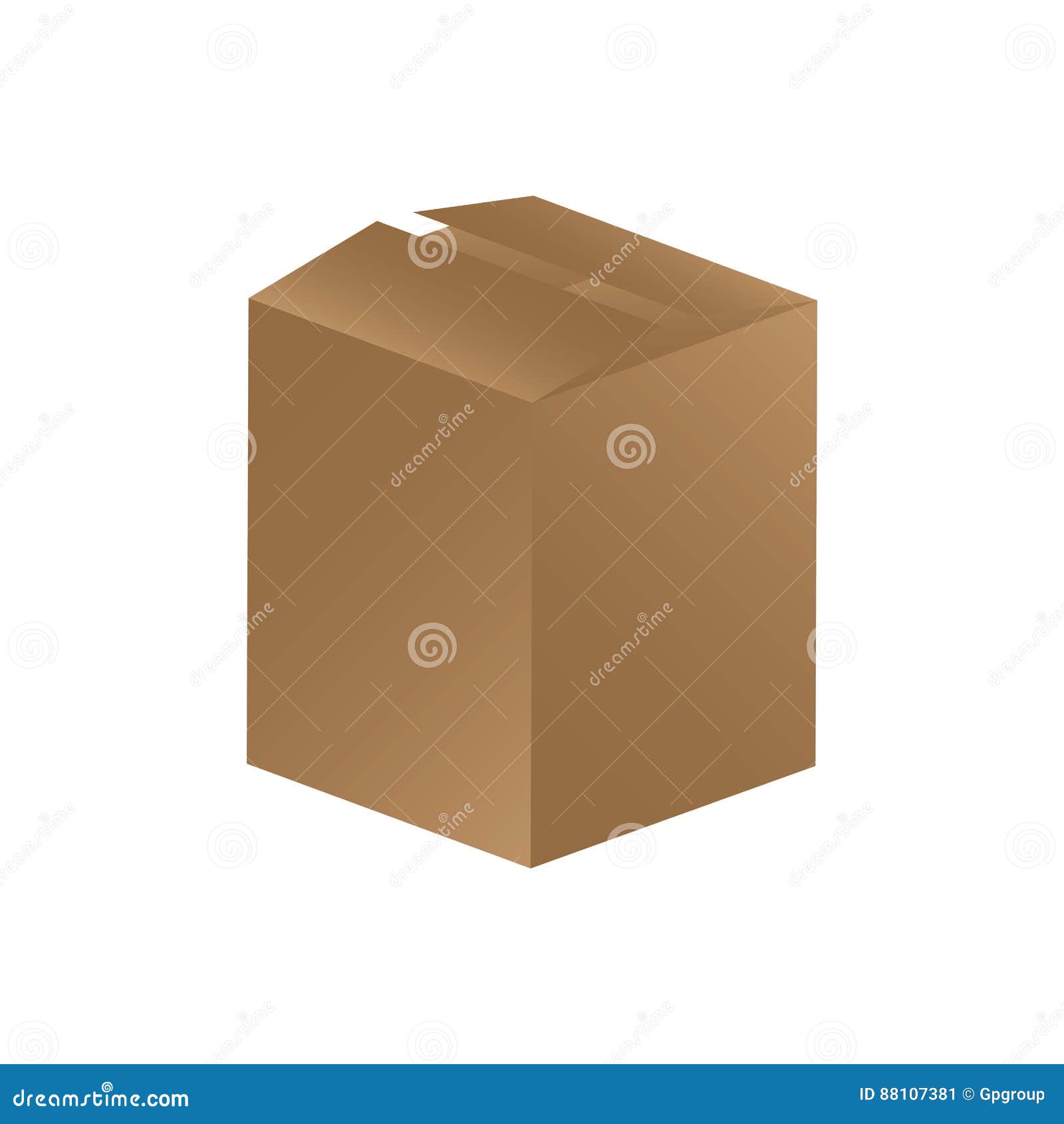 Brown box closed icon stock illustration. Illustration of crate - 88107381