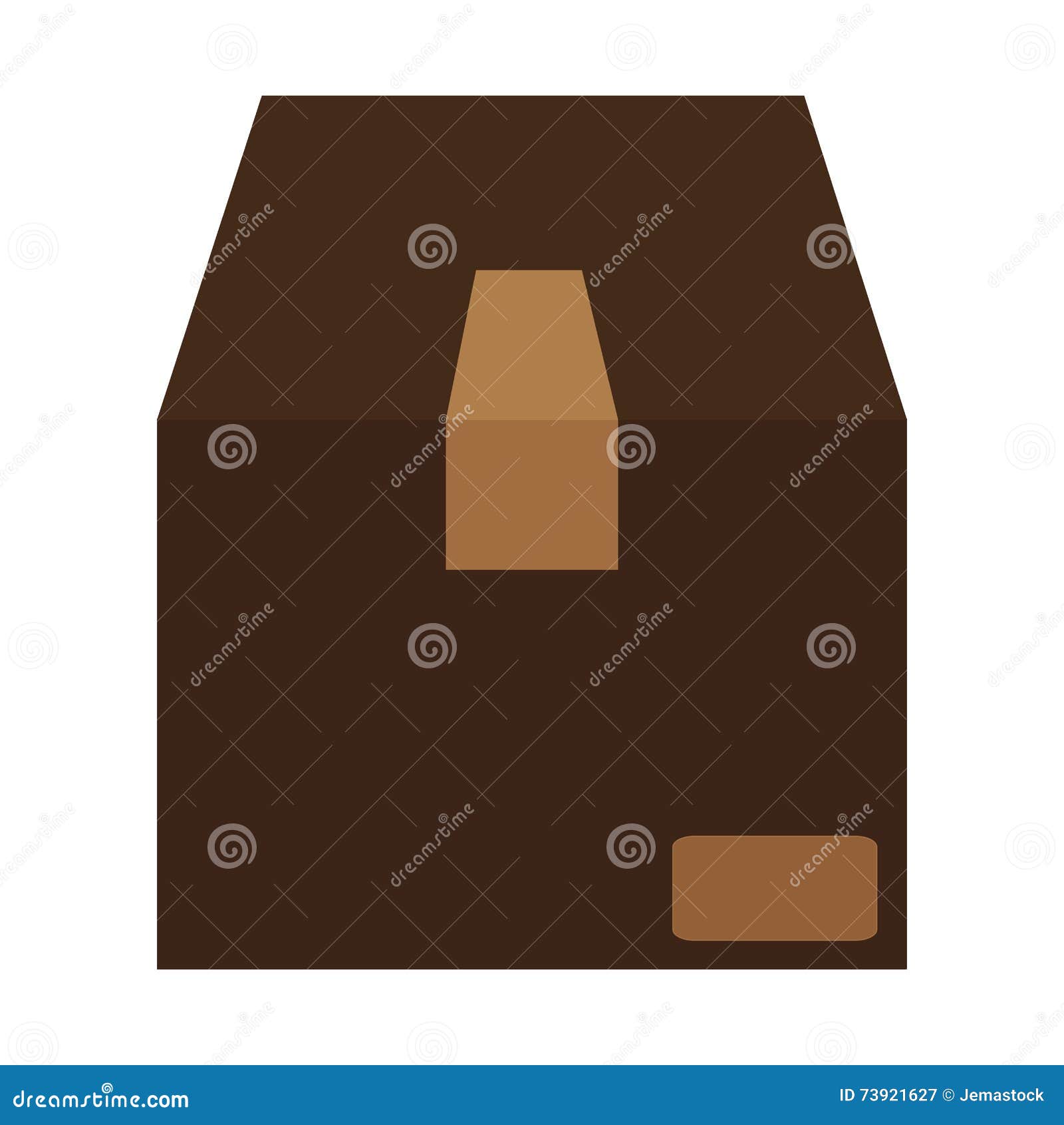 Brown box icon stock illustration. Illustration of packing - 73921627