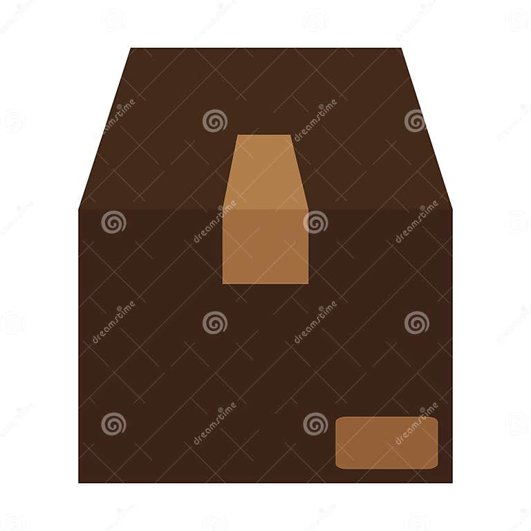 Brown box icon stock illustration. Illustration of packing - 73921627