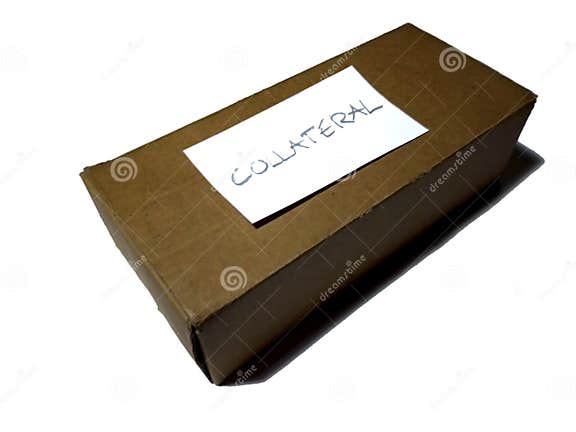 Brown Box with Message Collateral Stock Photo - Image of brown, white ...