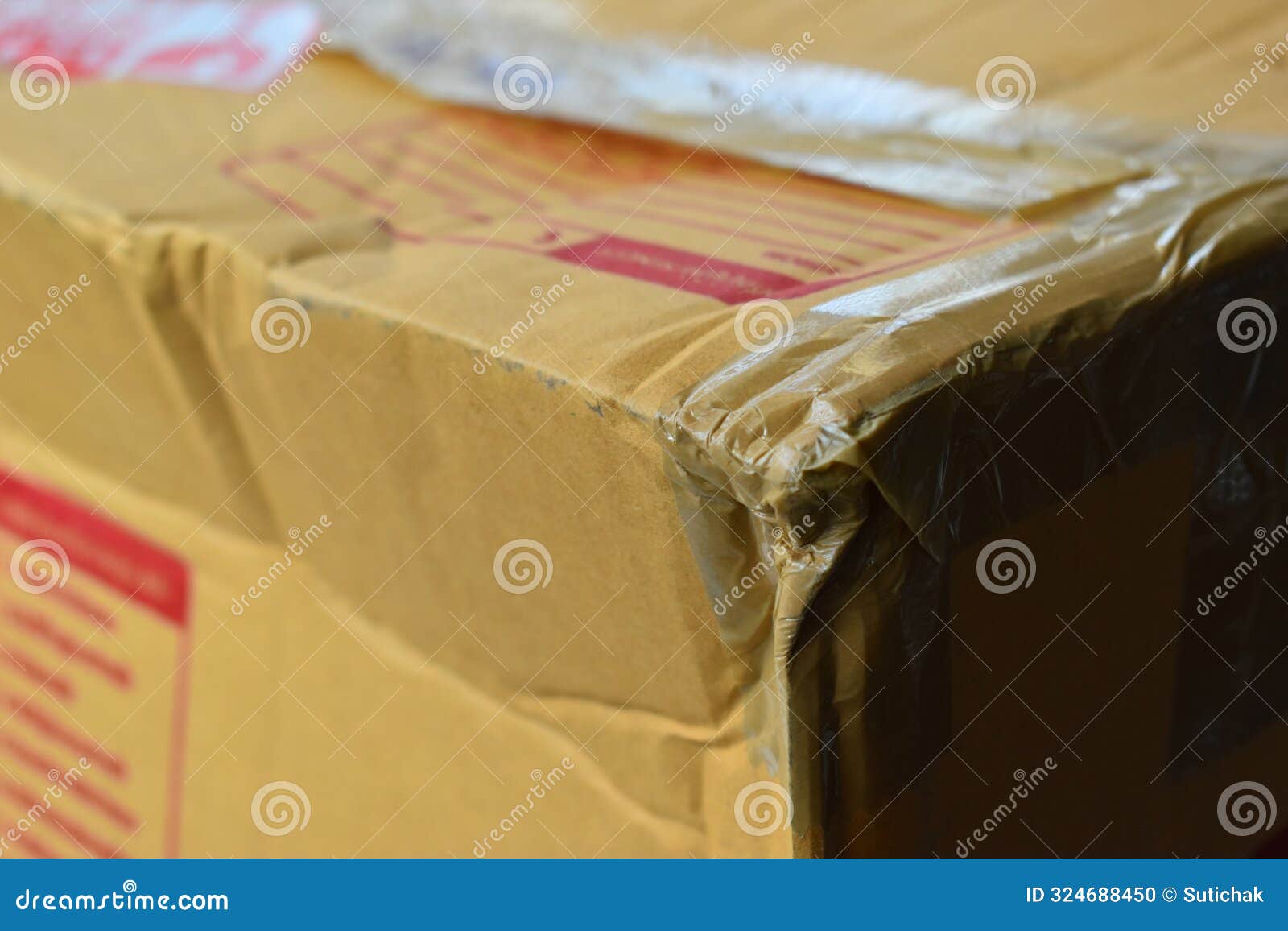 Brown Box Packaging for Shipping, Paper Texture Stock Photo - Image of ...