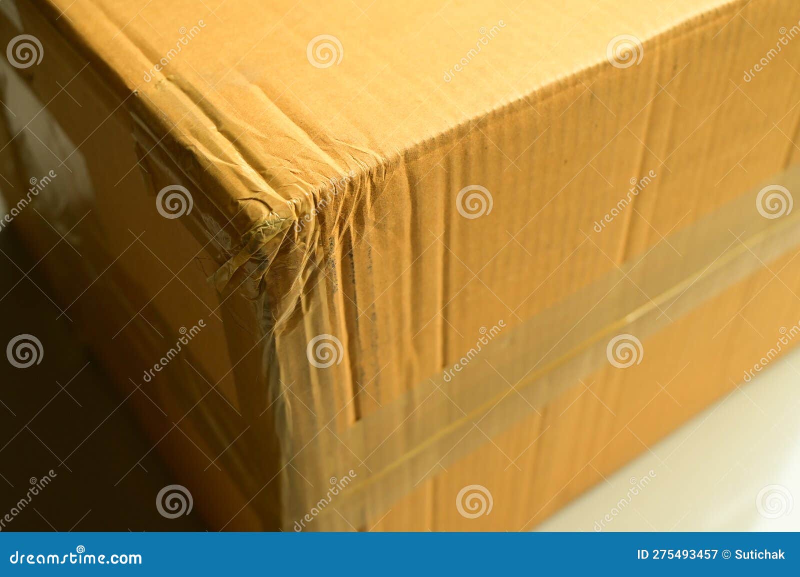 Brown Box Packaging for Shipping, Paper Textured Stock Image - Image of ...