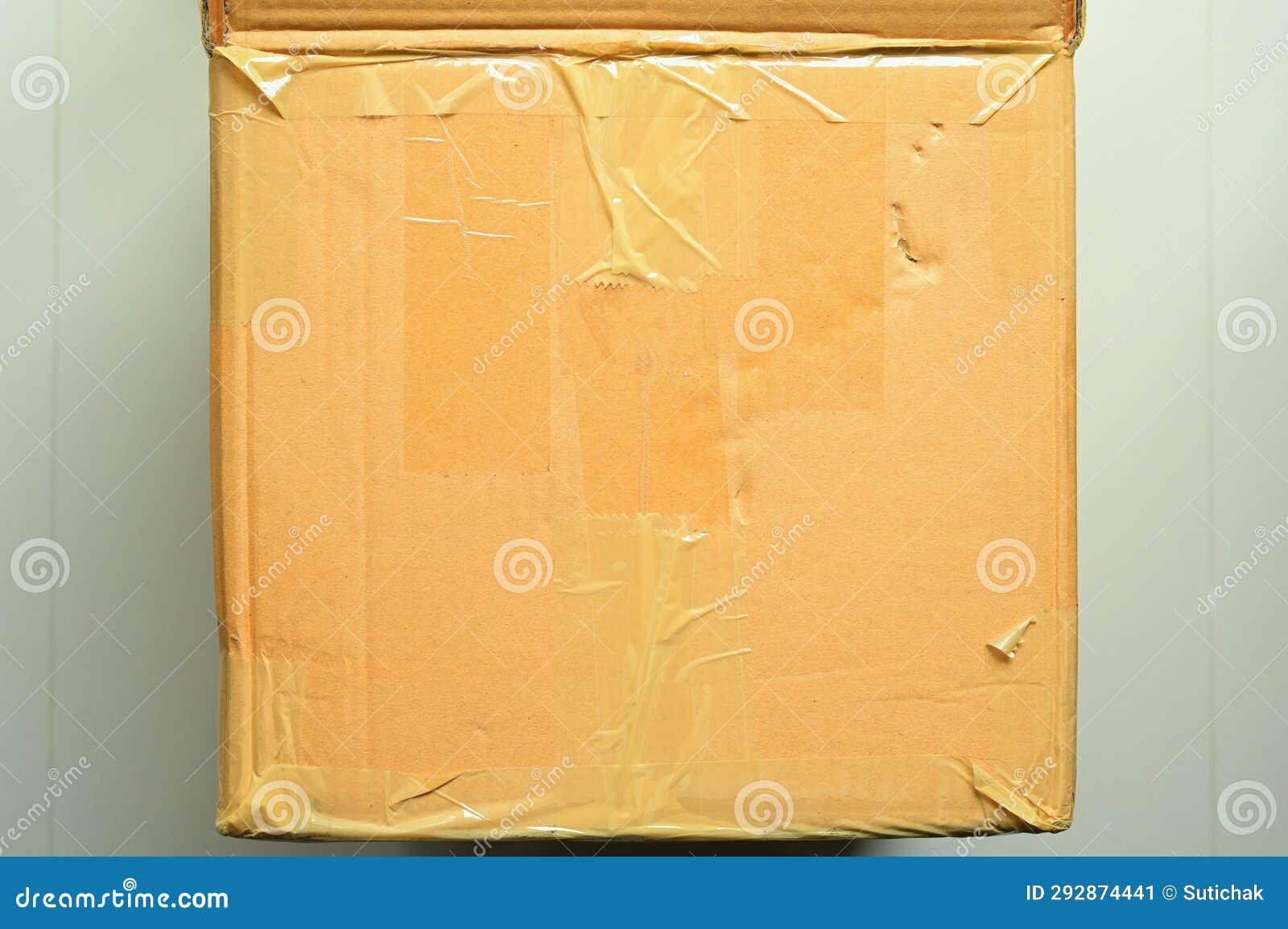 Brown Box Packaging for Shipping, Paper Textured Stock Image - Image of ...