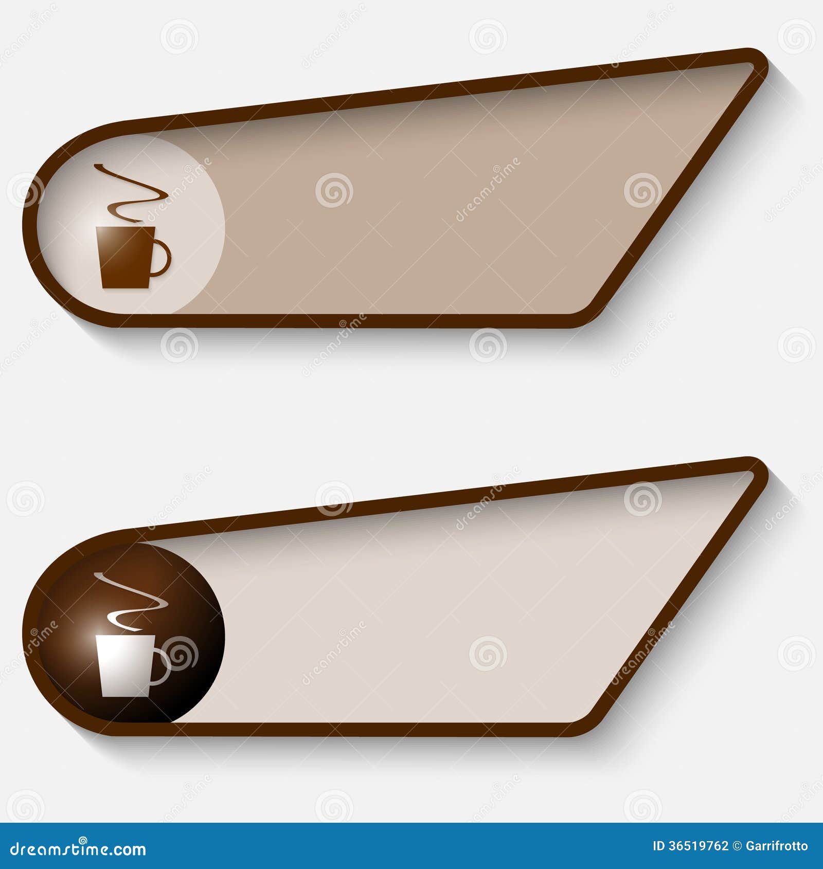Brown Box for Text and Cup of Coffee Stock Vector - Illustration of ...
