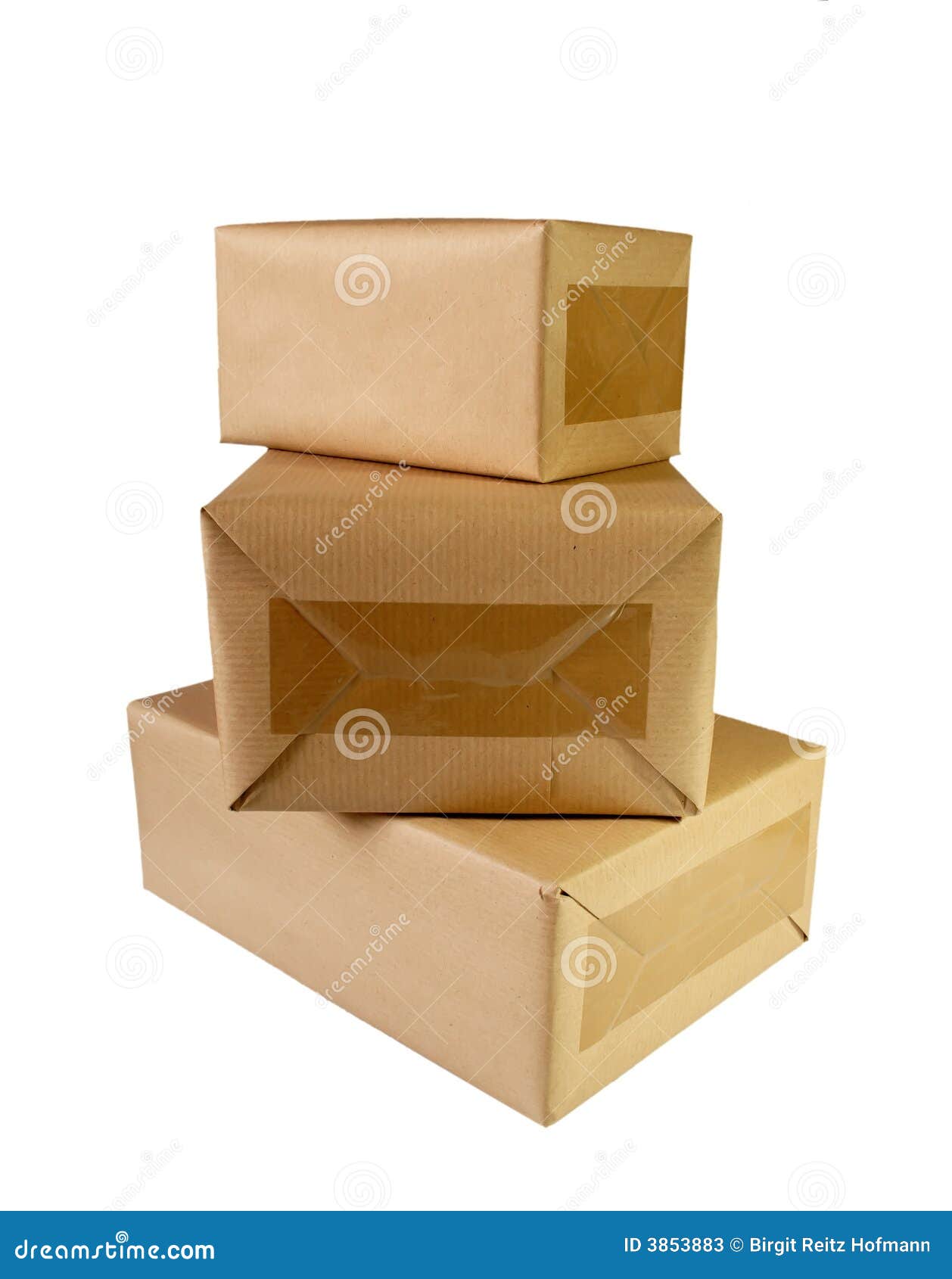 Brown boxes stock image. Image of shipping, delivered - 3853883