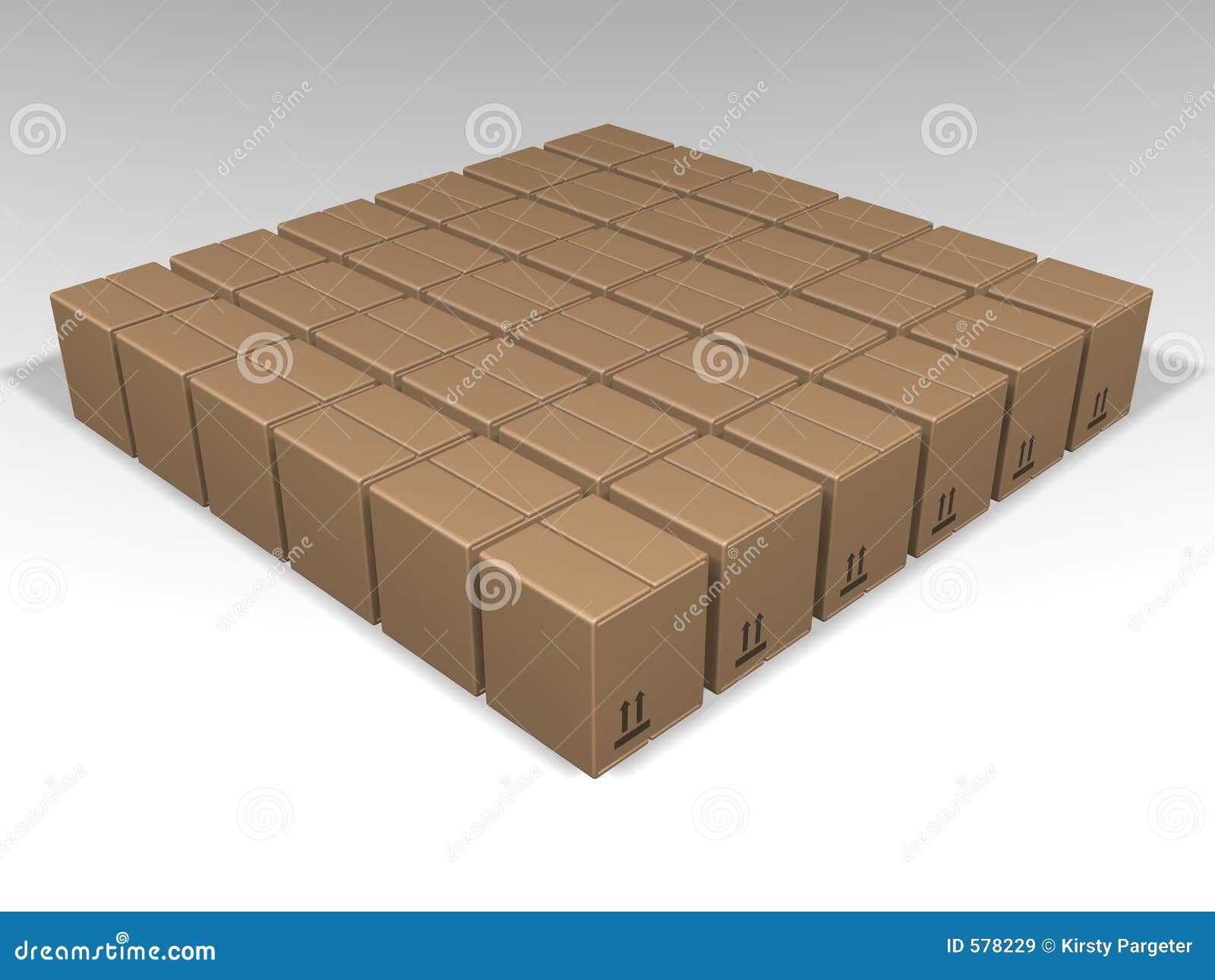 Brown boxes stock illustration. Illustration of packaging - 578229