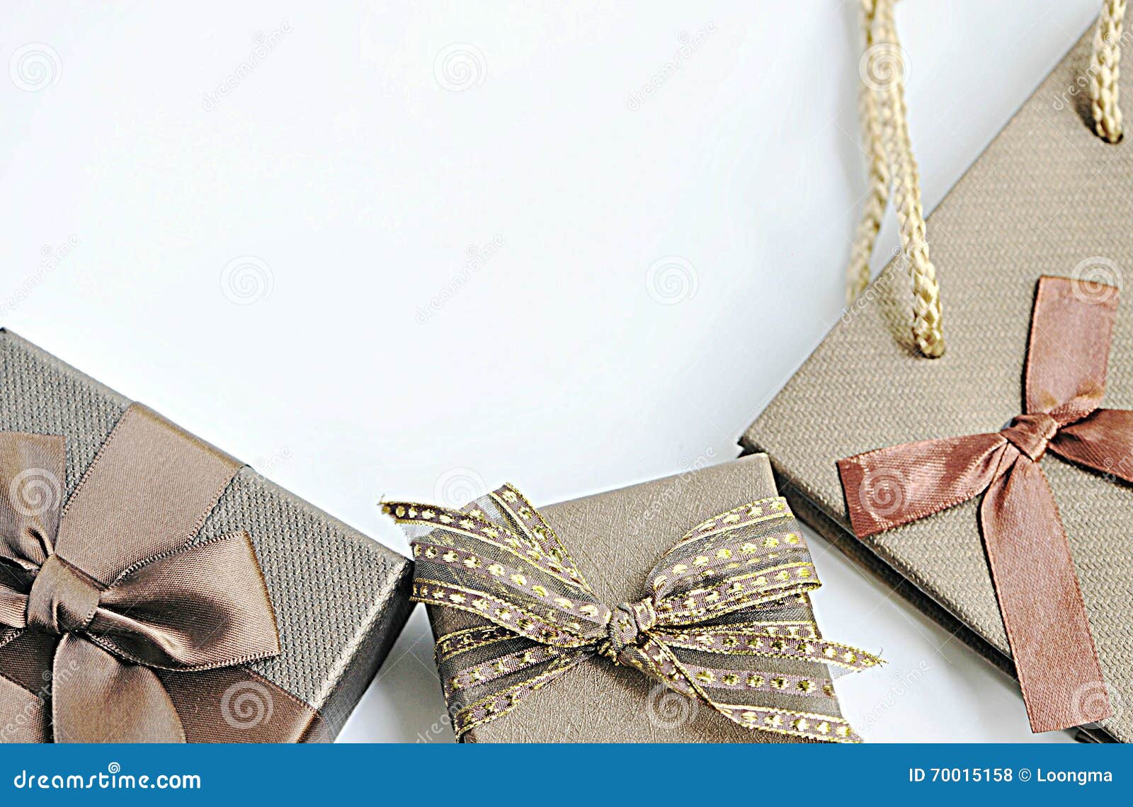 Brown boxes with bag stock photo. Image of group, gift - 70015158