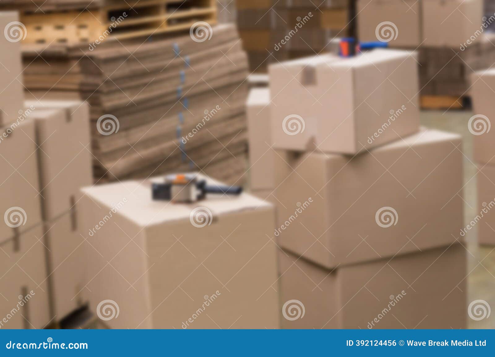 Row Of Brown Boxes, Rack Stack Arrangement Of Cardboard Boxes In A ...