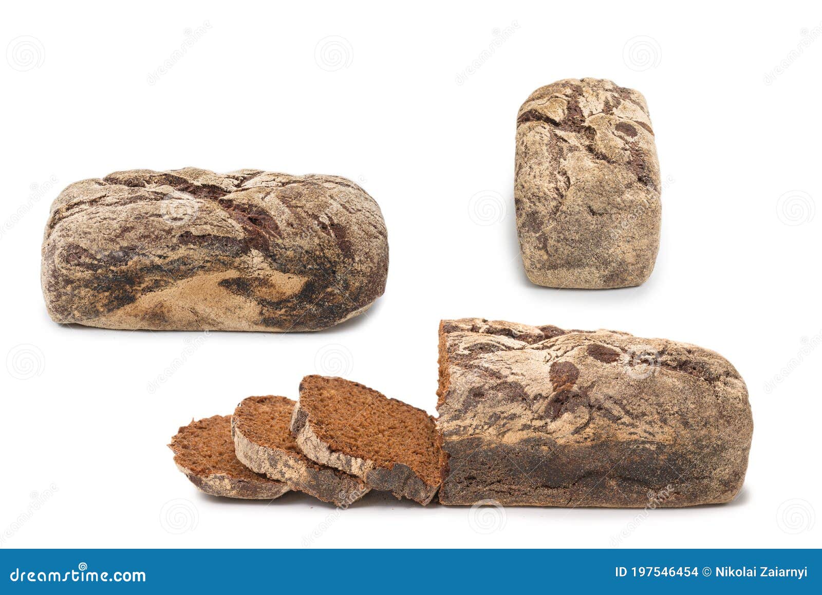 Brown Bread Isolated on White Background Stock Photo - Image of ...