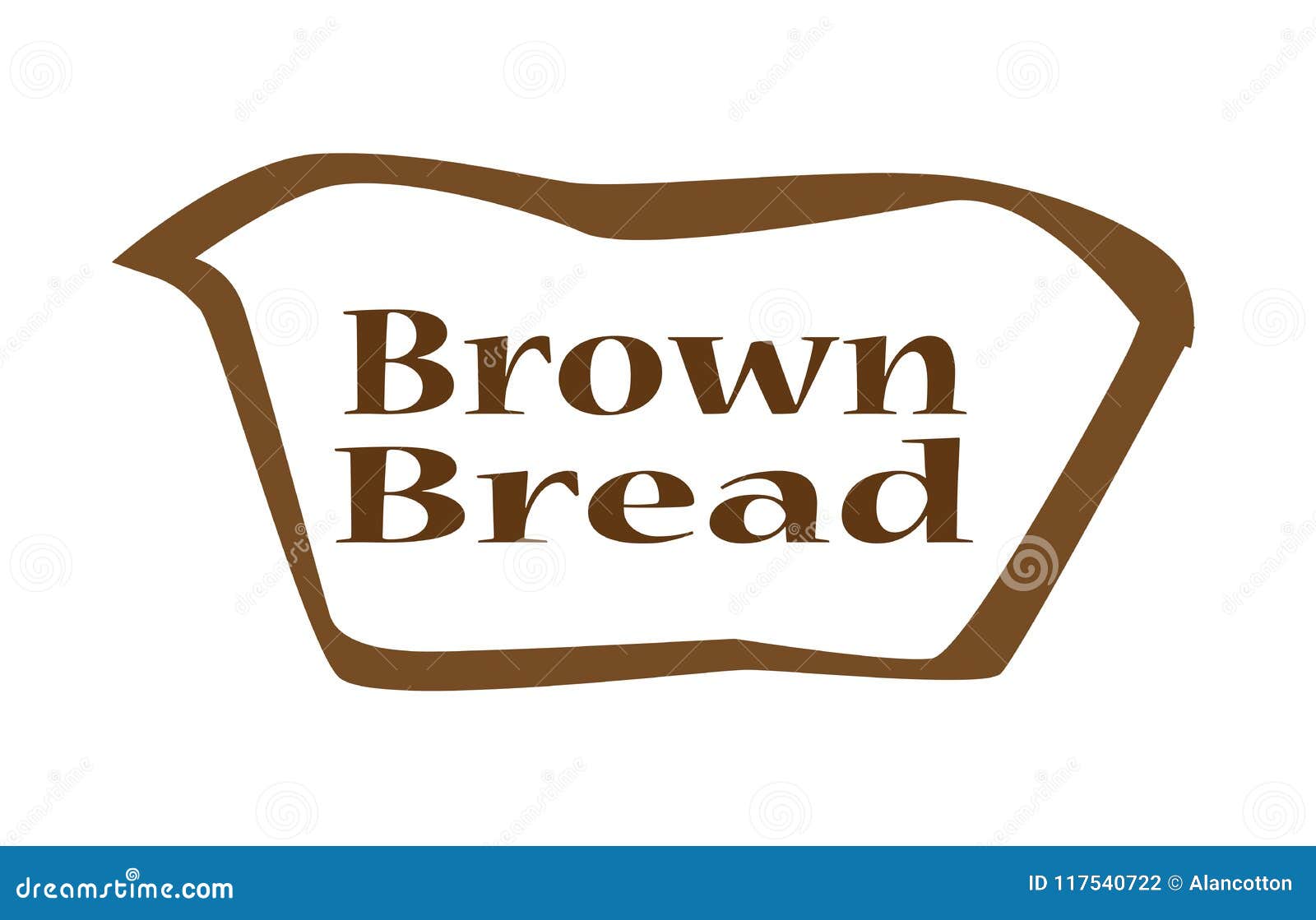 Brown Bread Outline shape stock vector. Illustration of sprouted ...