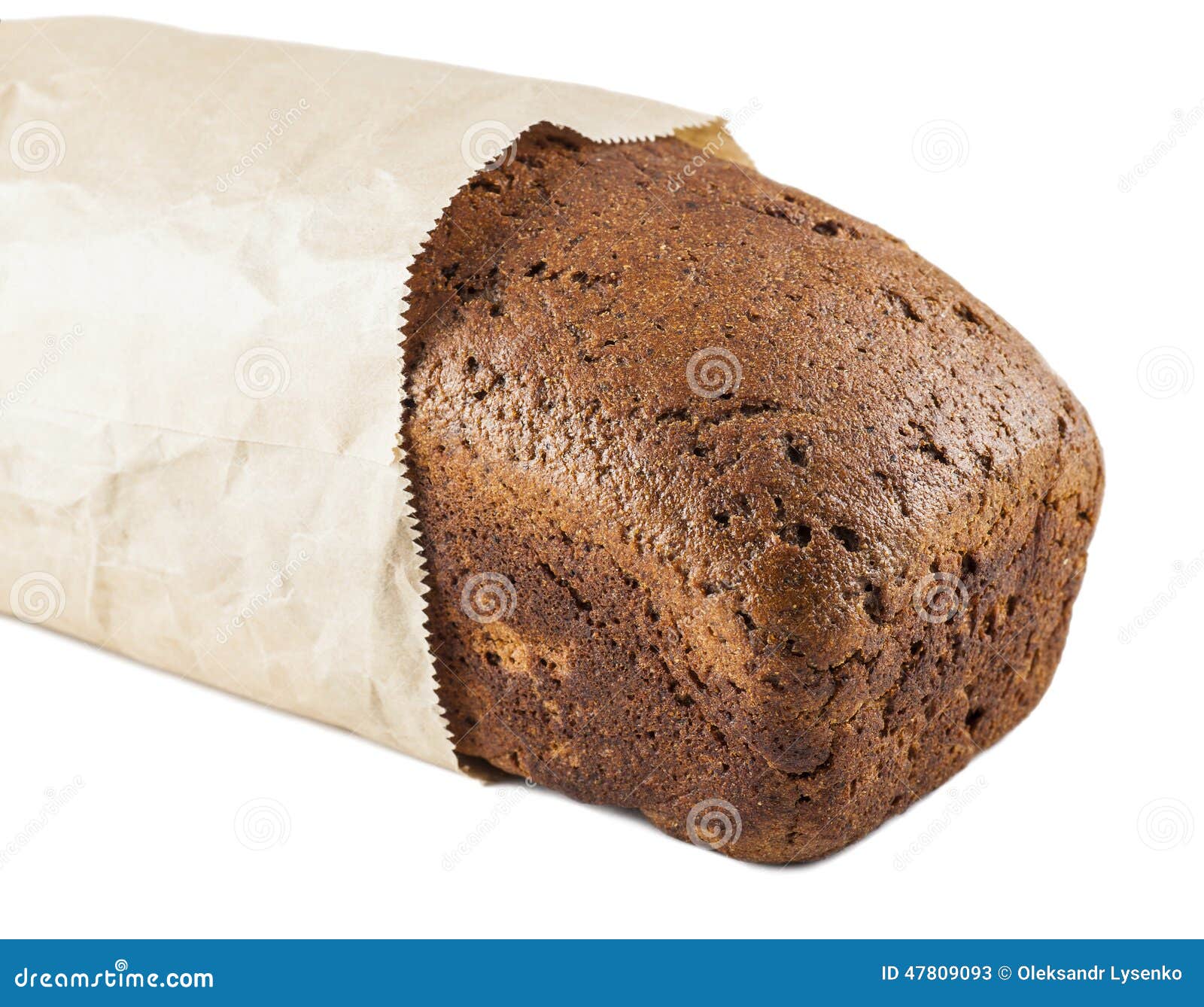 Brown Bread in Paper Packing Stock Image - Image of golden, bakery ...