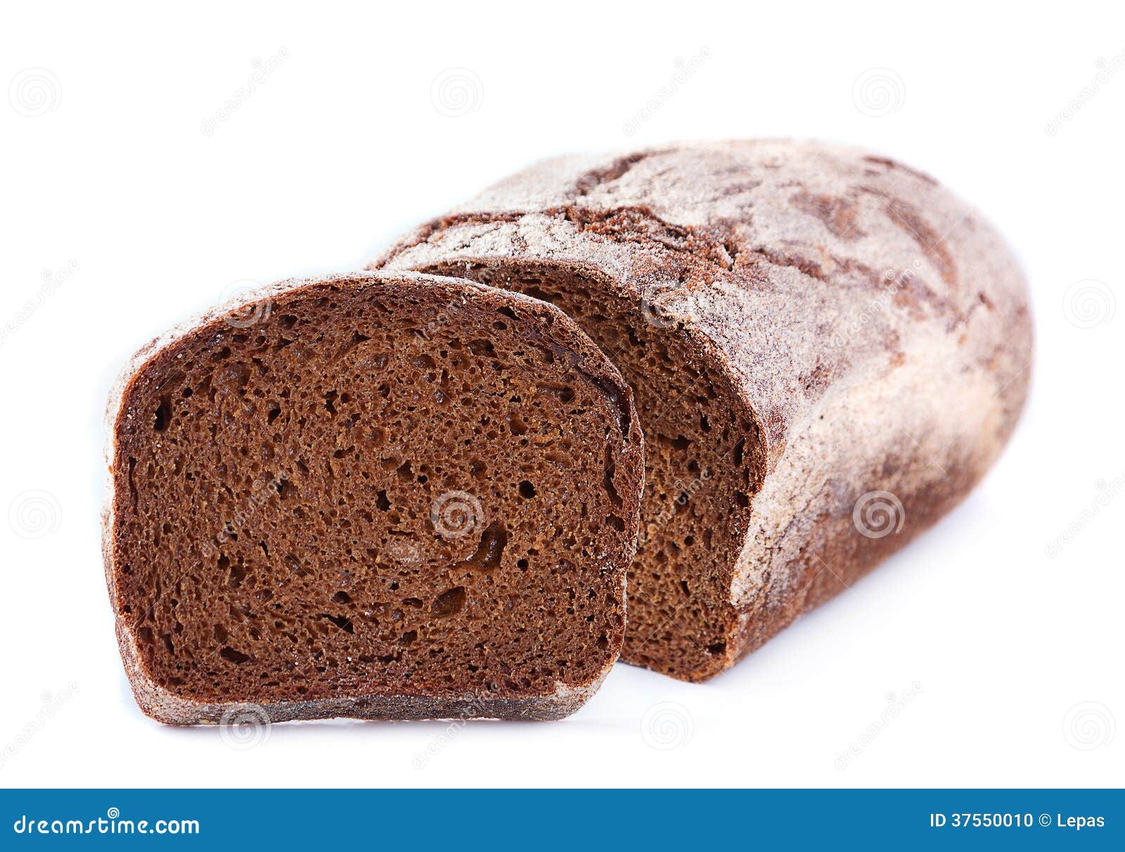Brown bread with slice stock photo. Image of wheat, baked - 37550010