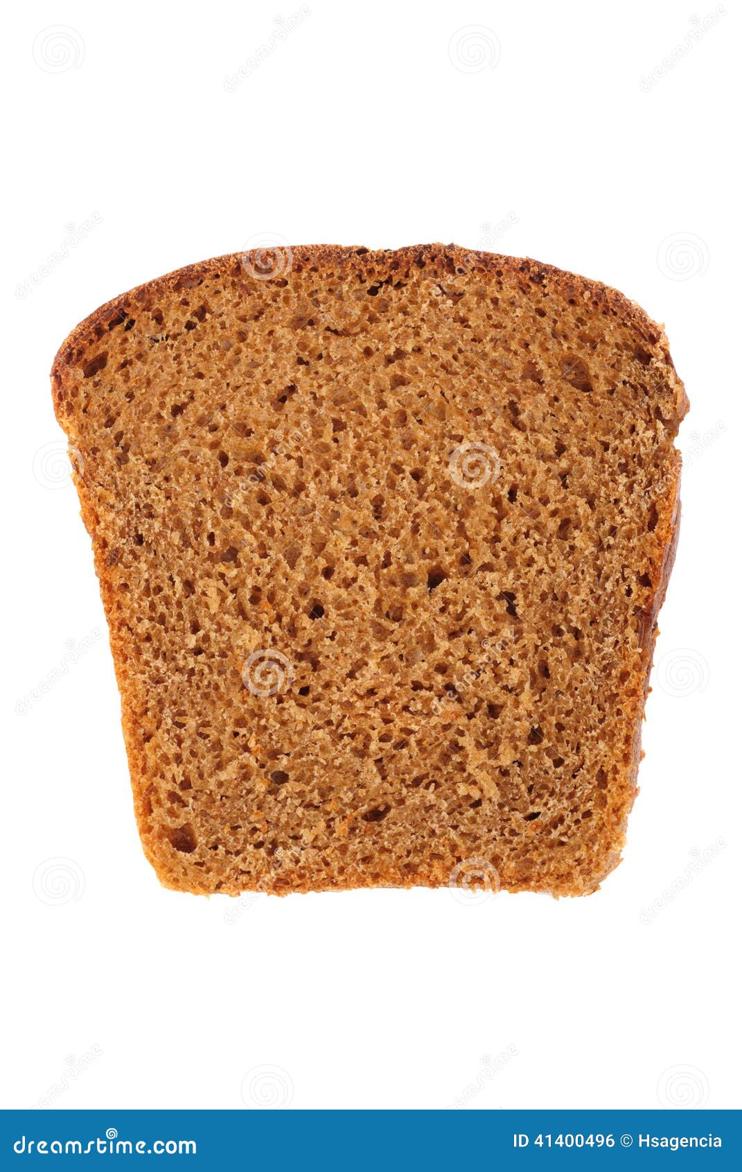 Brown Bread Slice Isolated on White Stock Photo - Image of macro ...