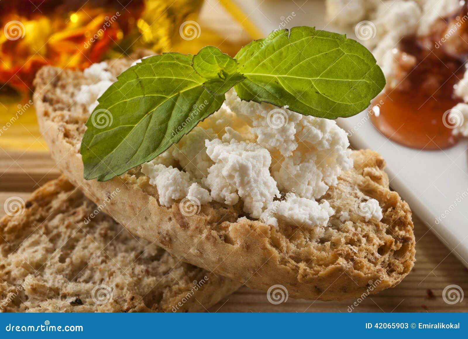 Brown Bread with Spread stock image. Image of appetizer - 42065903