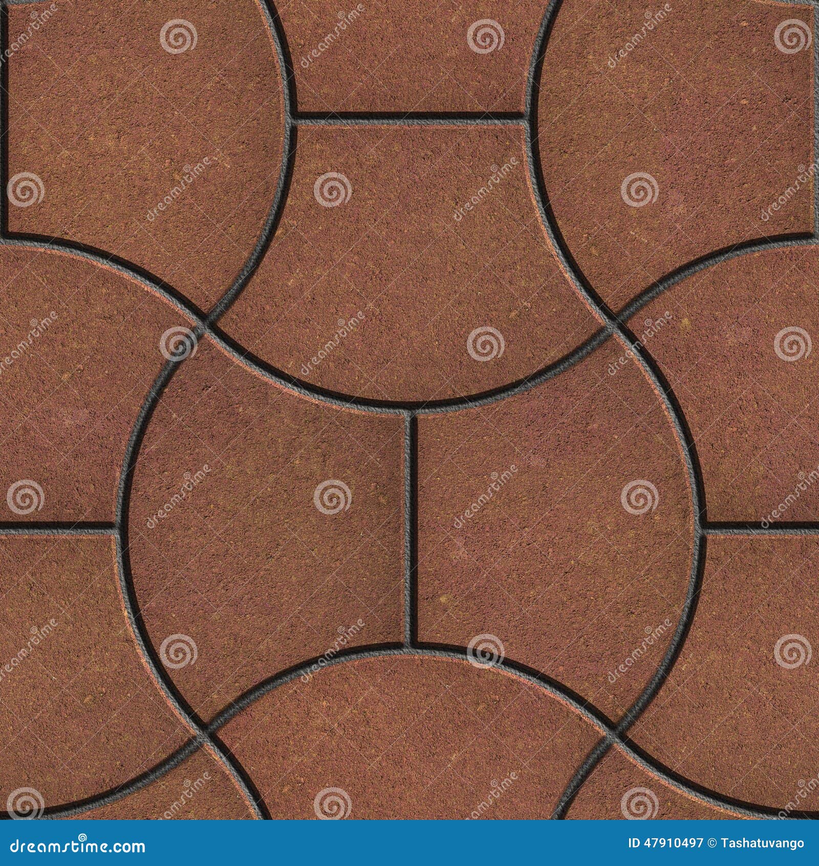 Brown Brick Pavers. Seamless Texture. Stock Illustration - Illustration ...