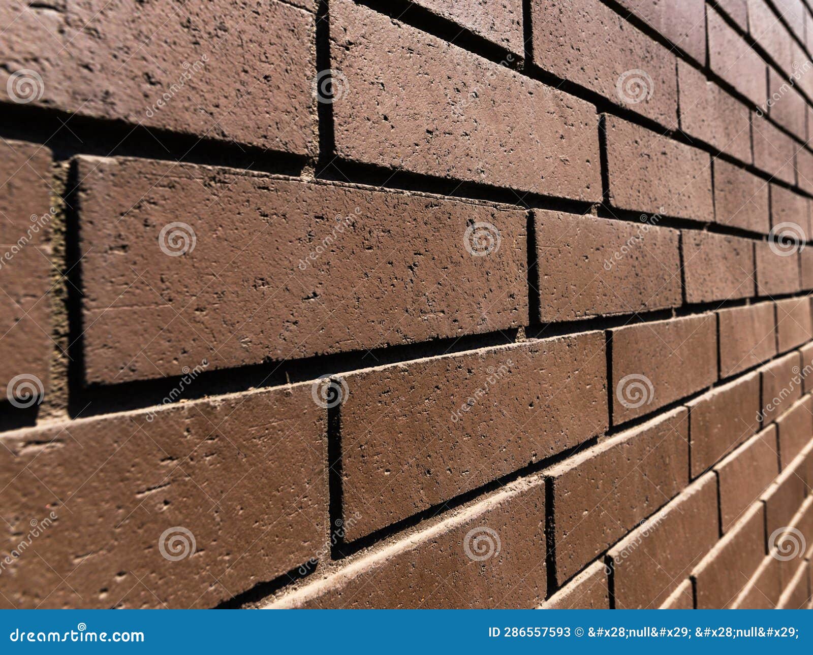 Brown Brick Wall CU with Forced Perspective Stock Image - Image of ...