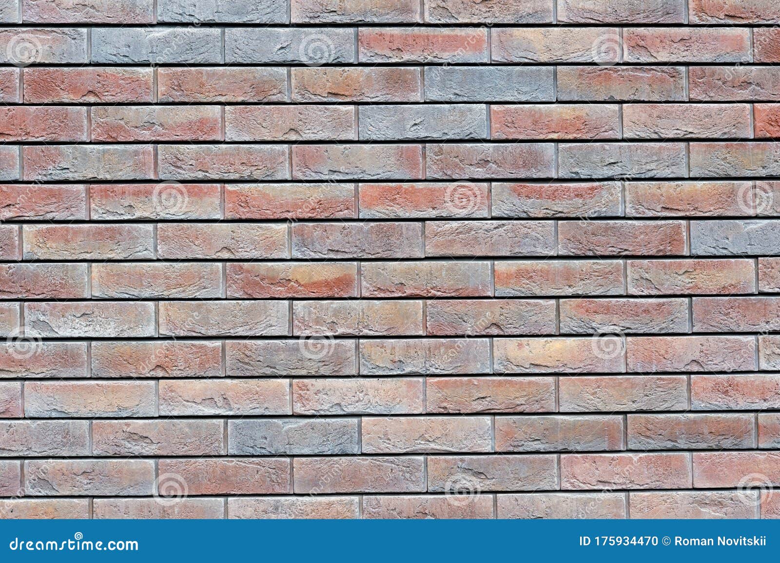 A Brown Brick Wall with a Decorated Rough Surface. Background Stock ...