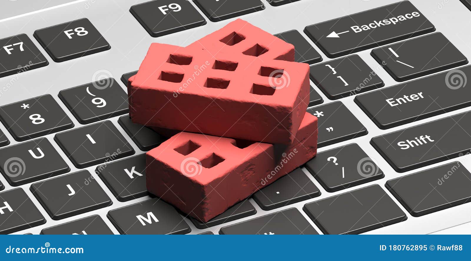 Brickwork. Masonry Bricks In Half. Construction Of A Brick Wall. Brick ...