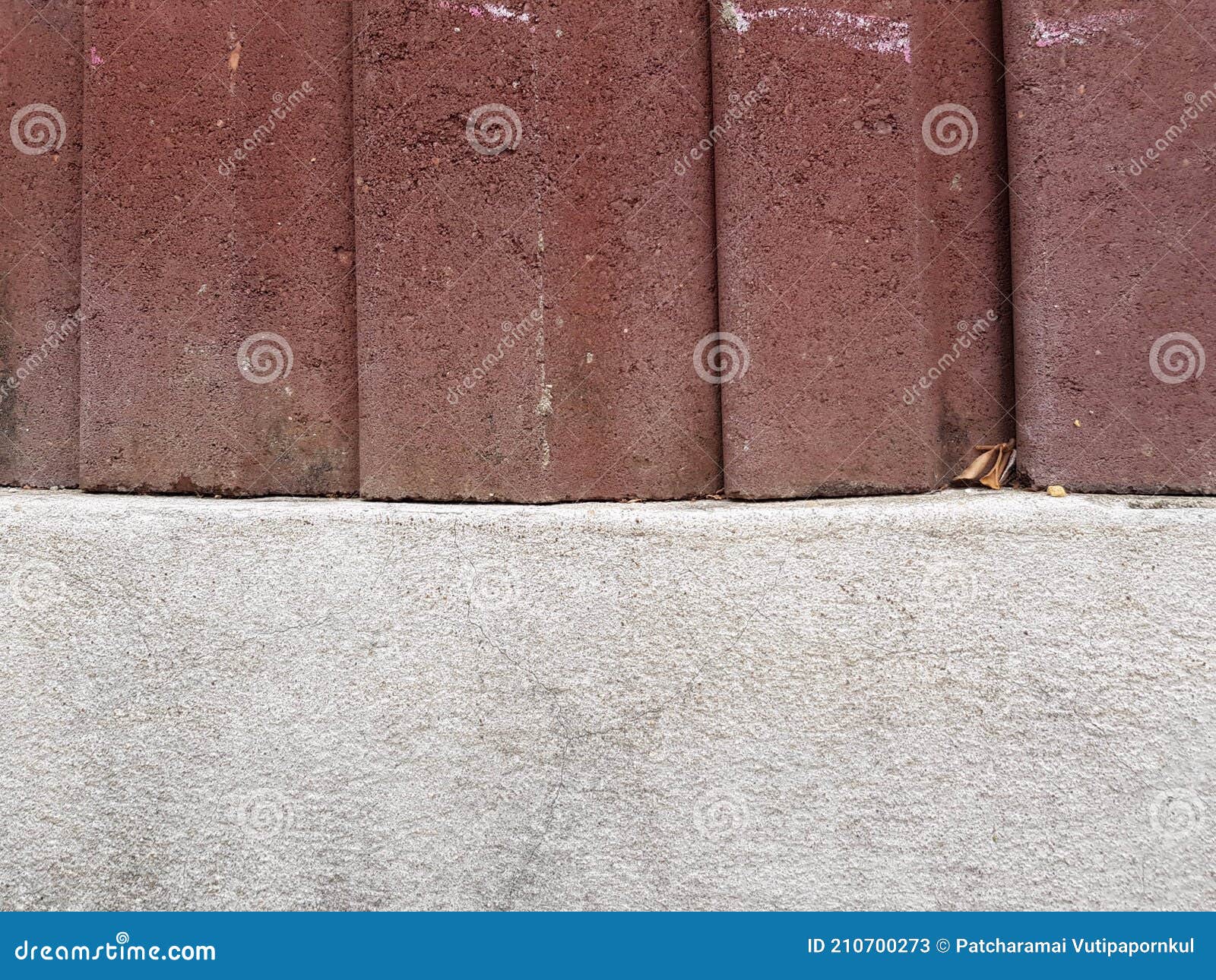 Bricks are Laid Out on the Edge of the Cement. Stock Image - Image of ...