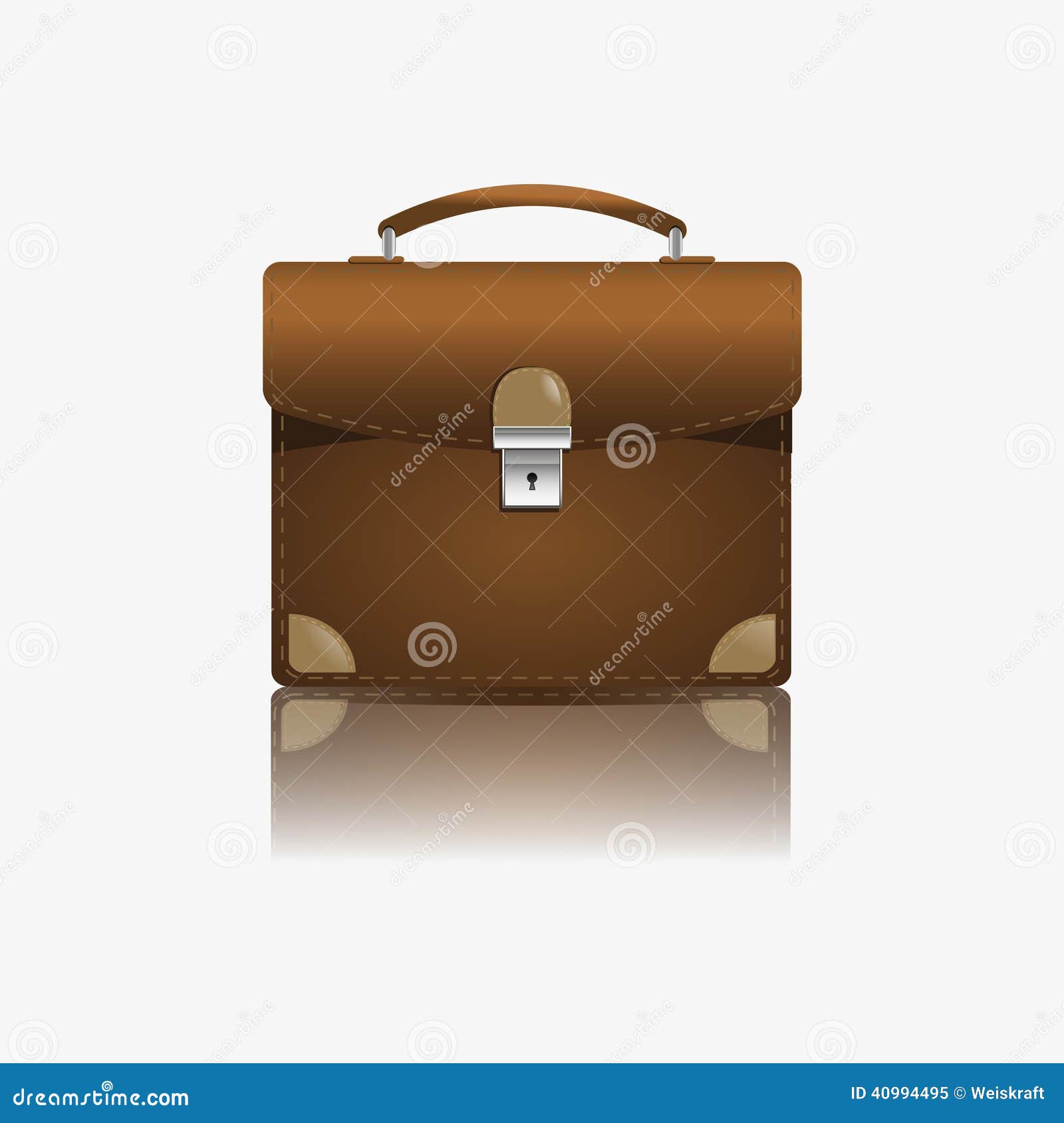 Brown Briefcase Illustration Stock Vector - Illustration of briefcase ...