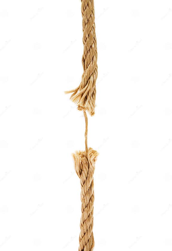 Brown broken rope stock photo. Image of dangerous, background - 4477620