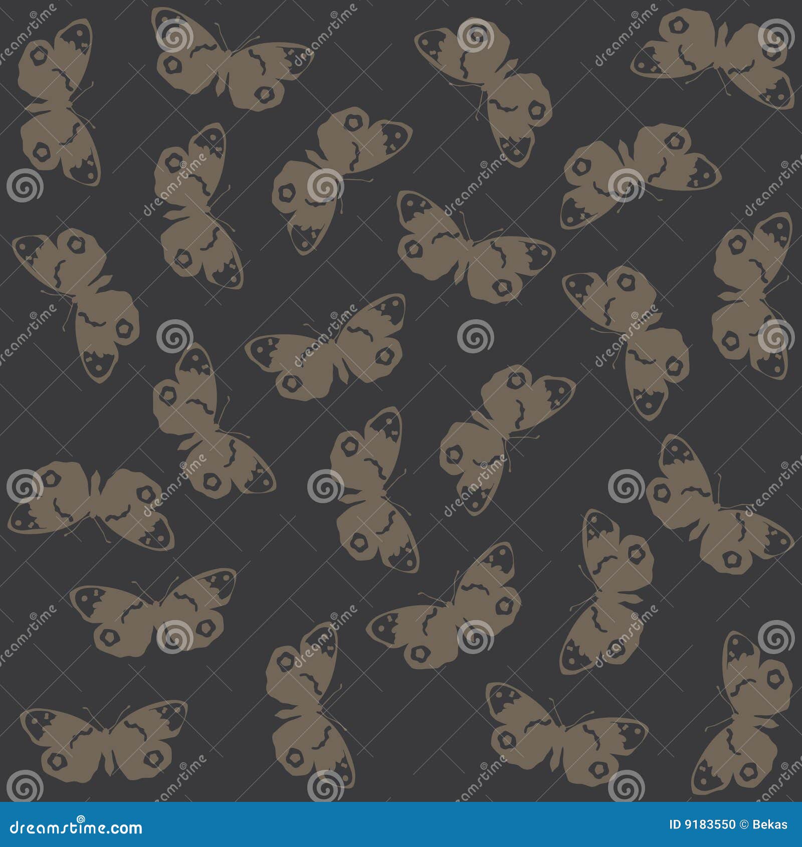 Brown butterflies stock vector. Illustration of soft, unconditioned ...