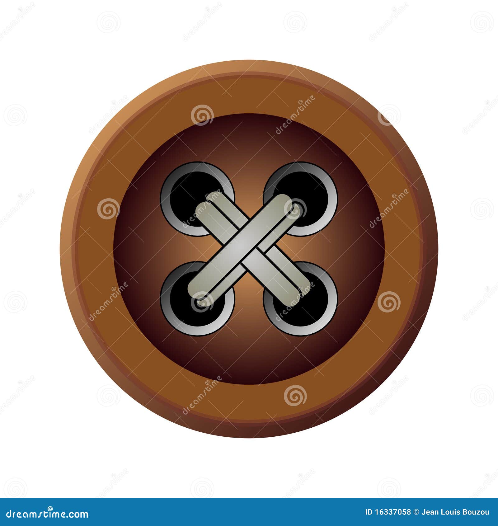 Brown Button stock illustration. Illustration of wired - 16337058