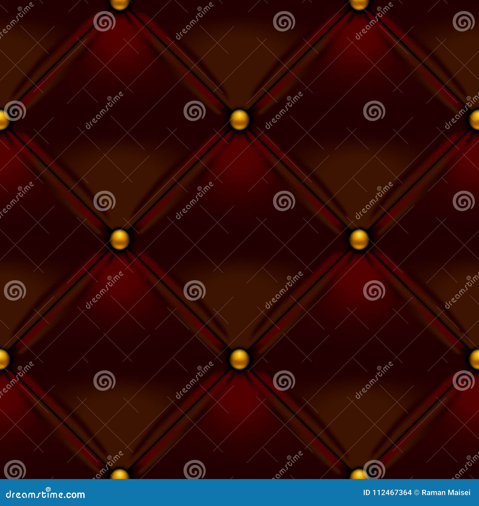 Brown Button-tufted Leather Background Stock Vector - Illustration of ...