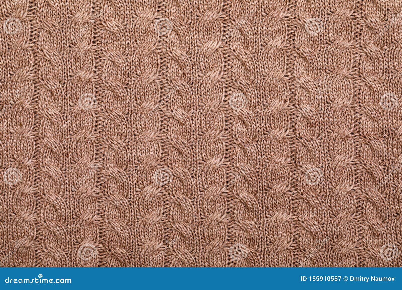 Brown Cable Knitting Fabric Textured Background Stock Image - Image of ...
