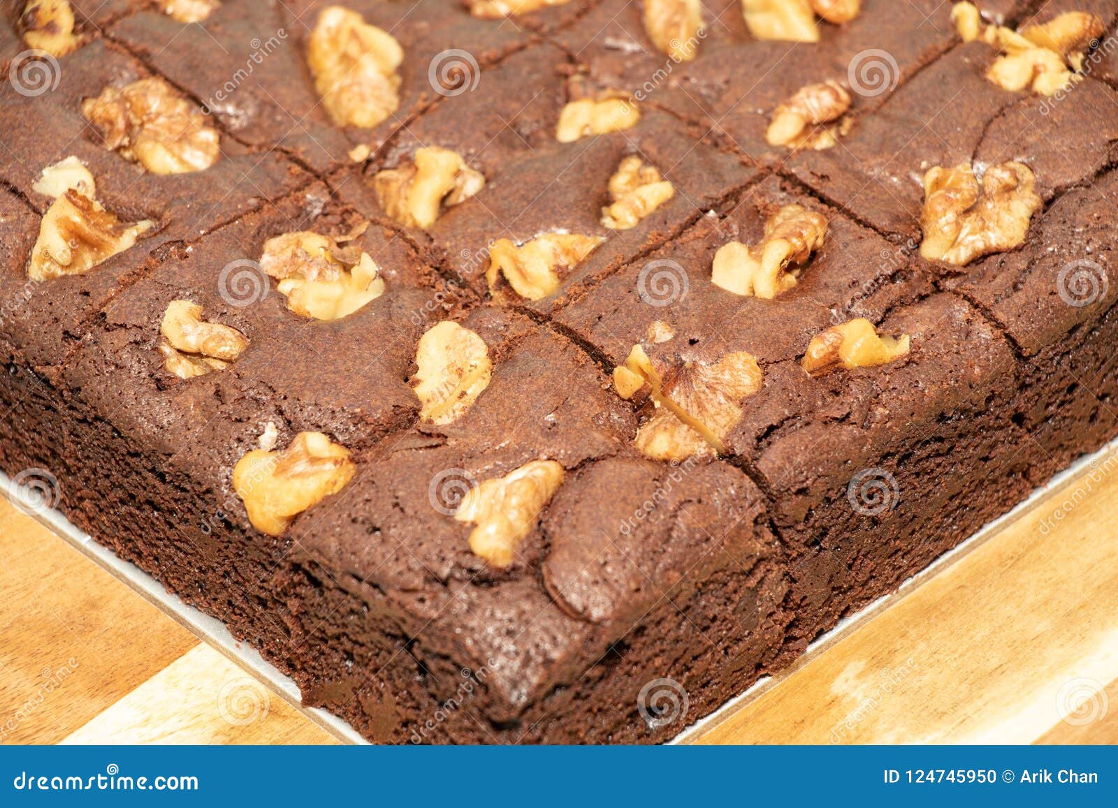 Brown Cakes with Nuts As Desserts Stock Photo - Image of cake, fresh ...
