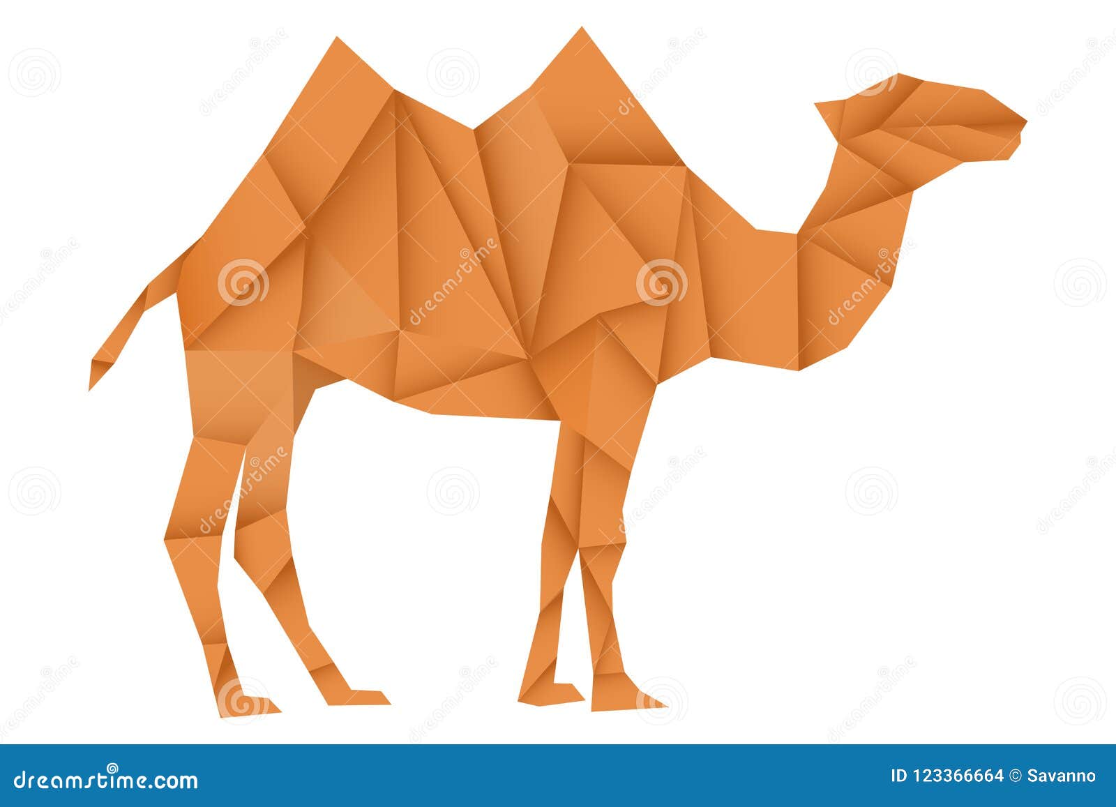 Brown Camel Walk Animal Vector Illustration Transparent Background ...