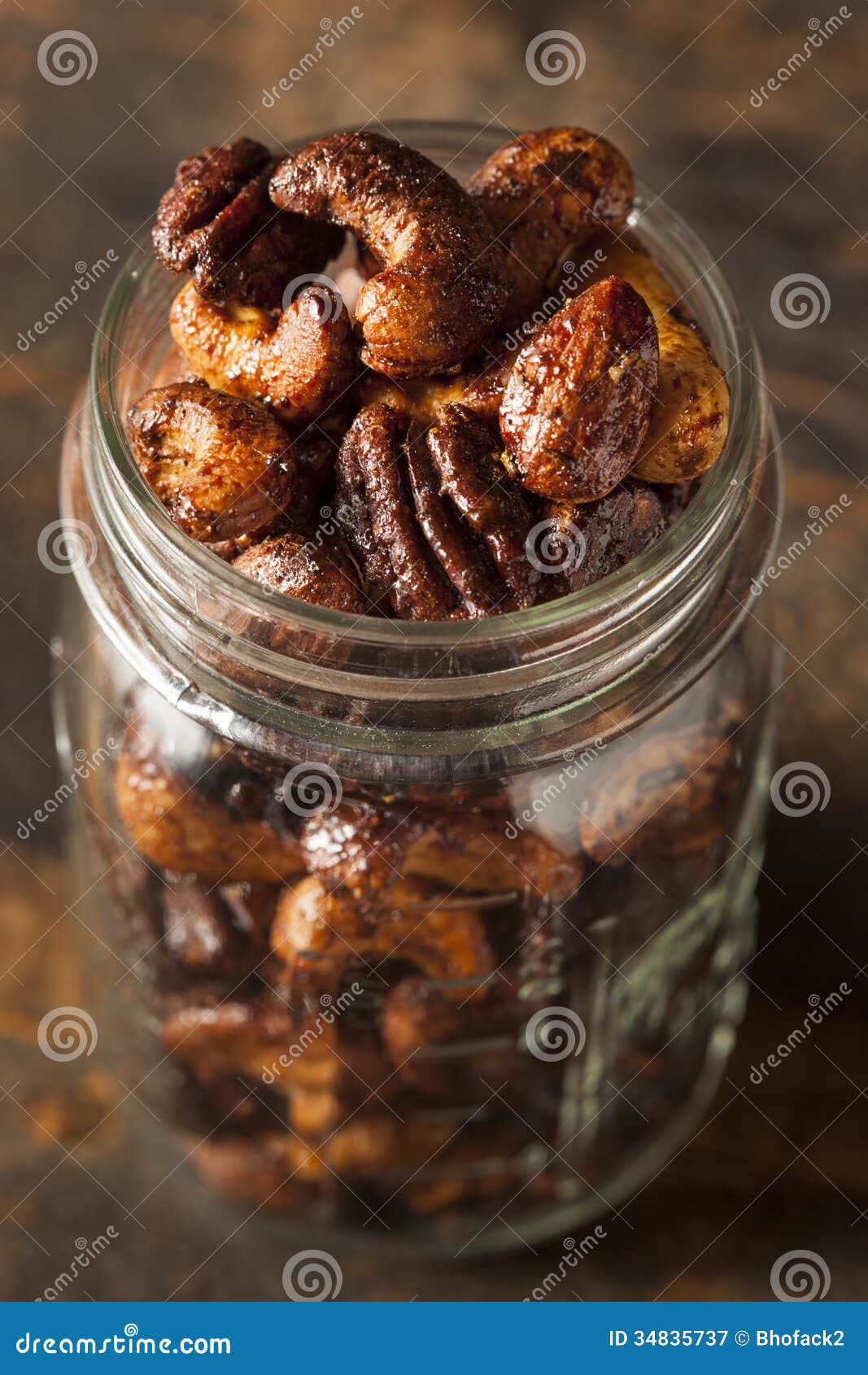 Brown Candied Caramelized Nuts Stock Image - Image of hazelnut, brown ...