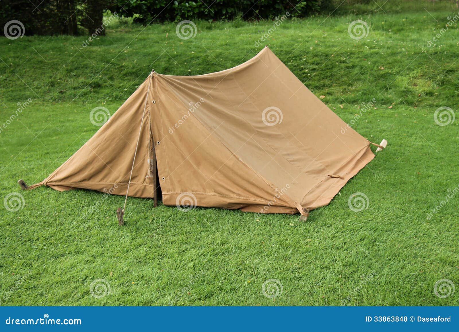 Brown Canvas Tent. stock photo. Image of brown, field - 33863848
